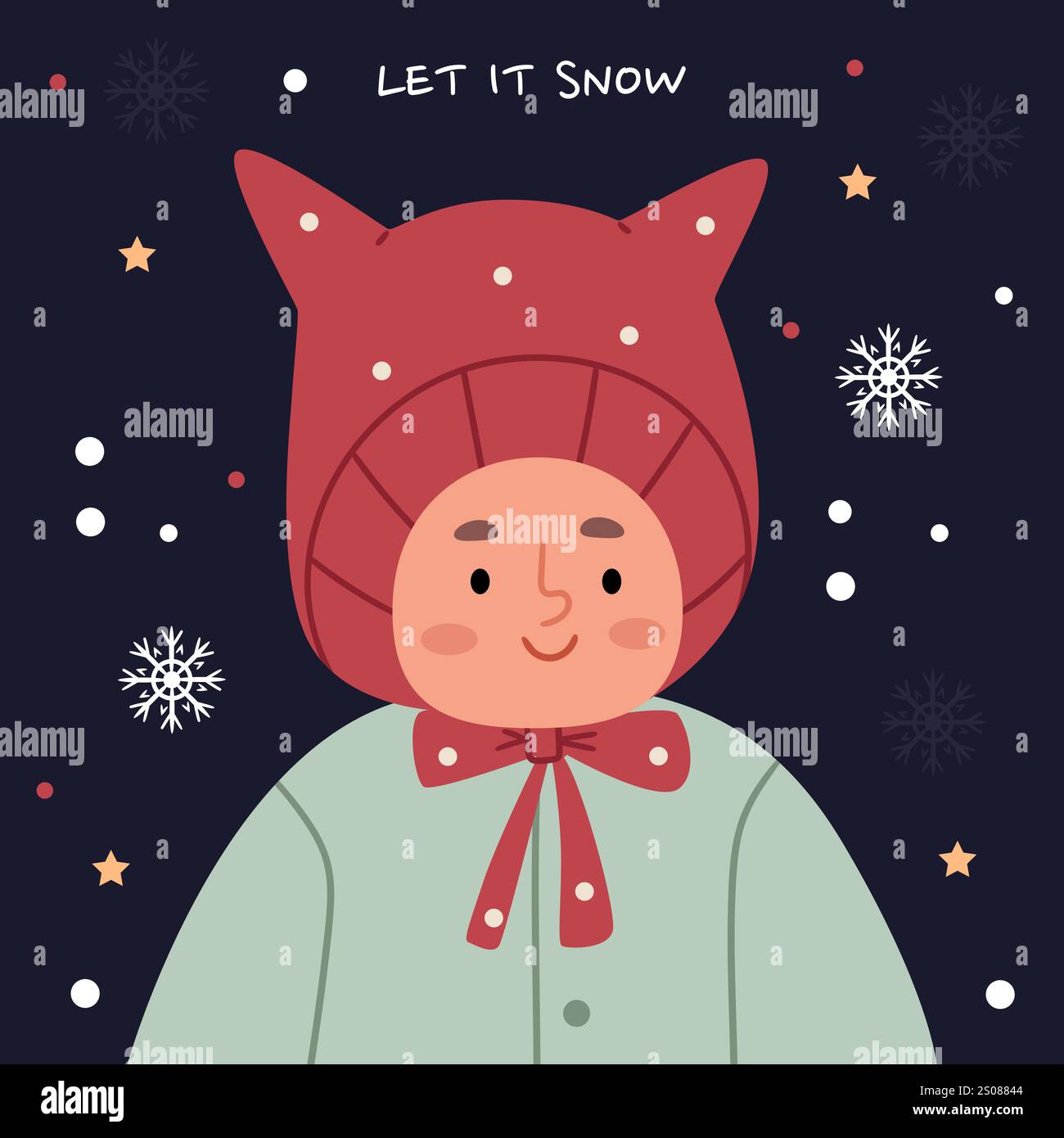 Child hat gloves Stock Vector Images - Alamy