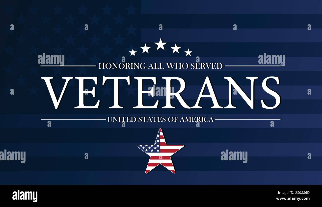 Veterans Day USA wallpaper with shapes and typography, banner, card ...