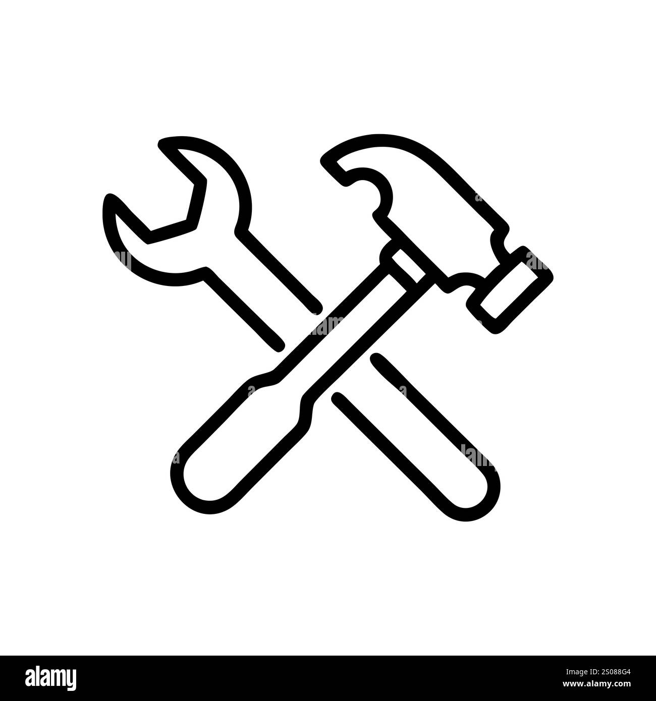 Wrench maintenance tools Black and White Stock Photos & Images - Alamy