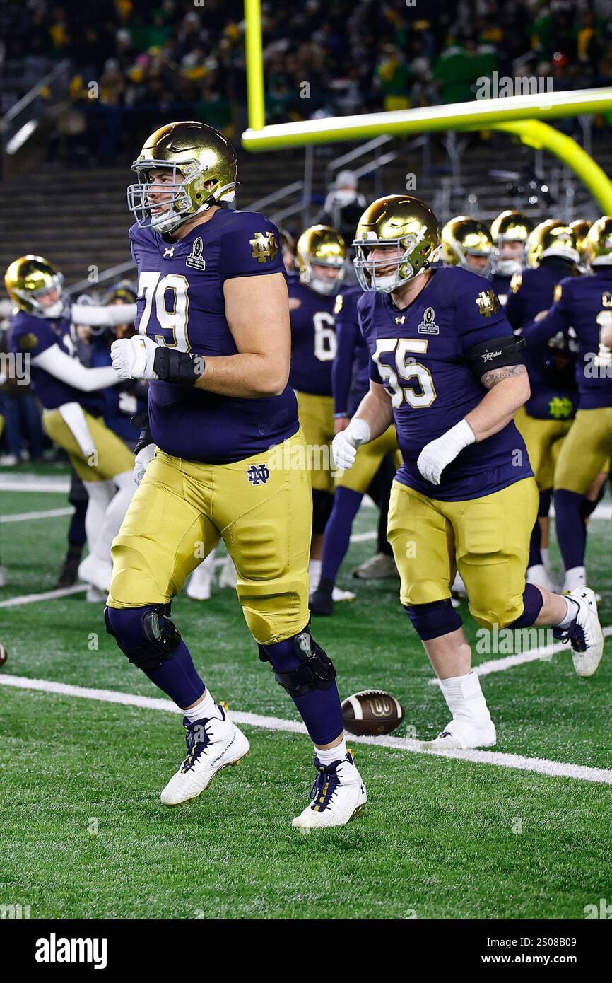 SOUTH BEND, IN - DECEMBER 20: Notre Dame Fighting Irish offensive ...