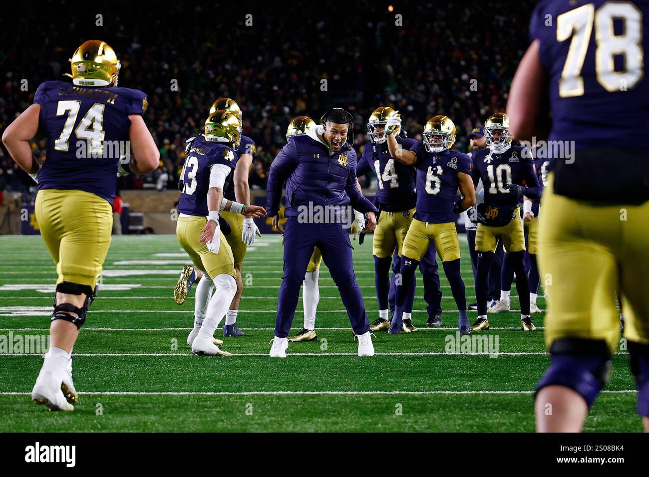 SOUTH BEND, IN - DECEMBER 20: Notre Dame Fighting Irish head coach ...