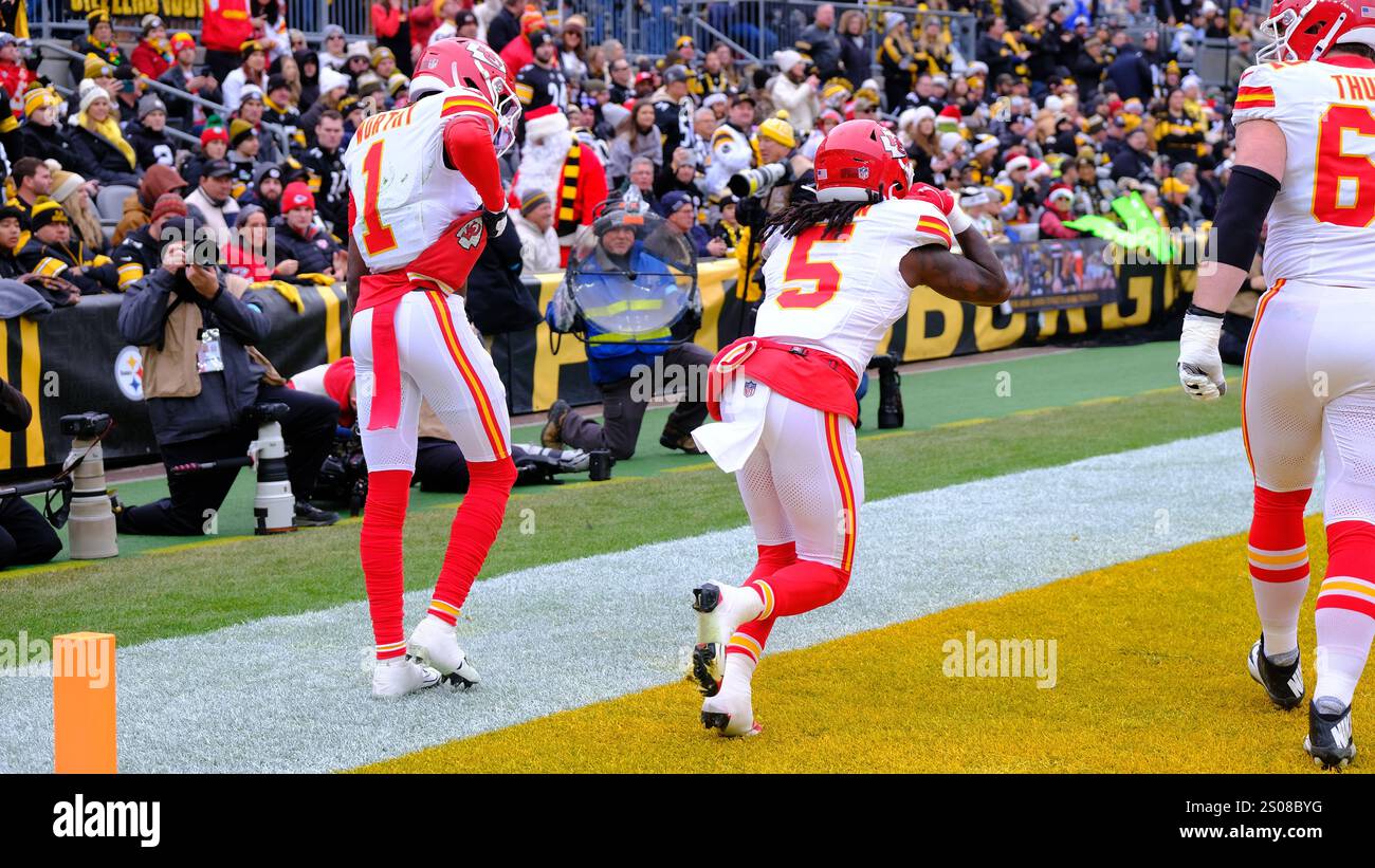 Pittsburgh, USA. 17th Dec, 2024. December 25, 2024: Xavier Worthy #1 ...