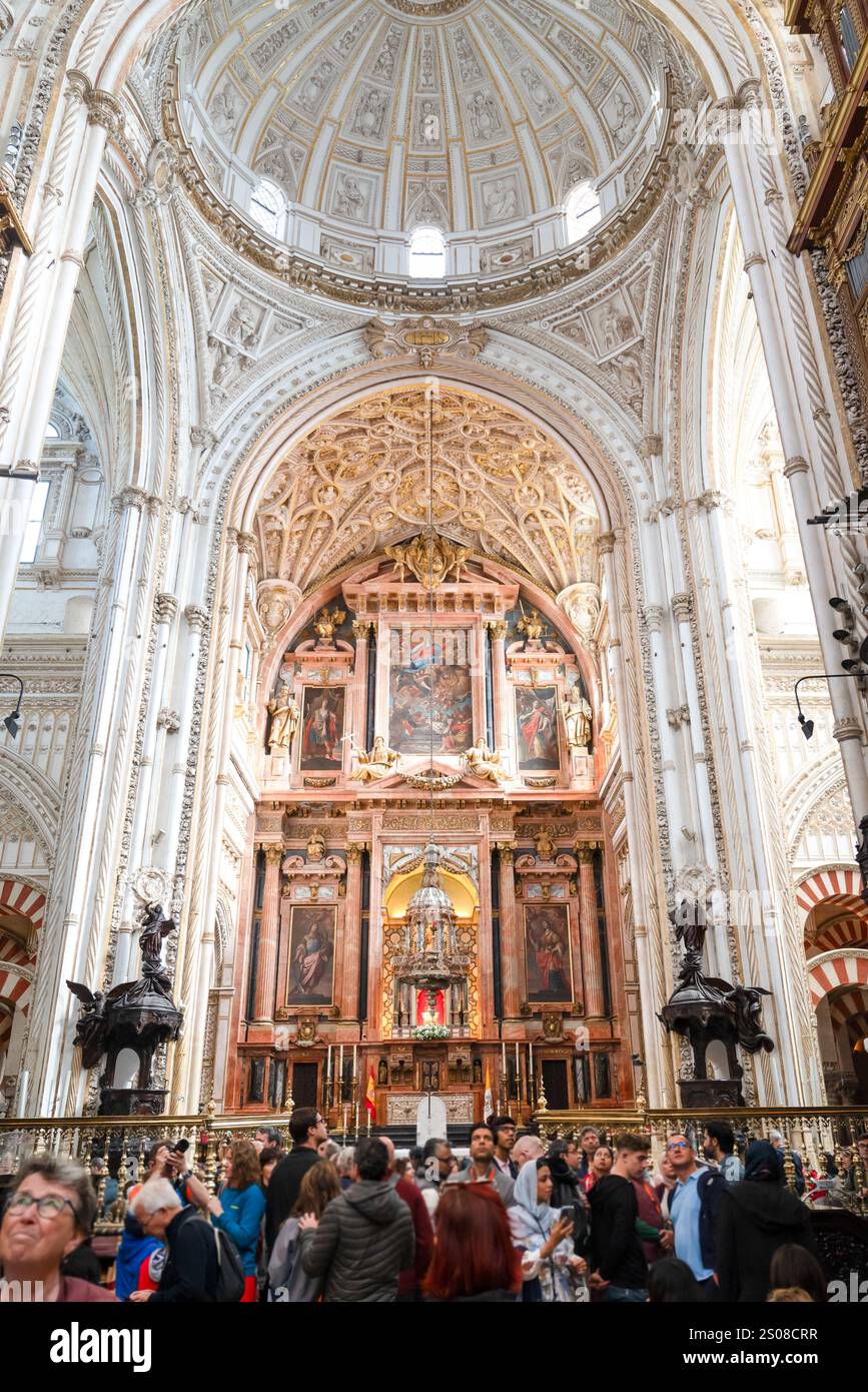 Cordoba, Spain - 28 October, 2024: Altar of the Cathedral. Mosque ...