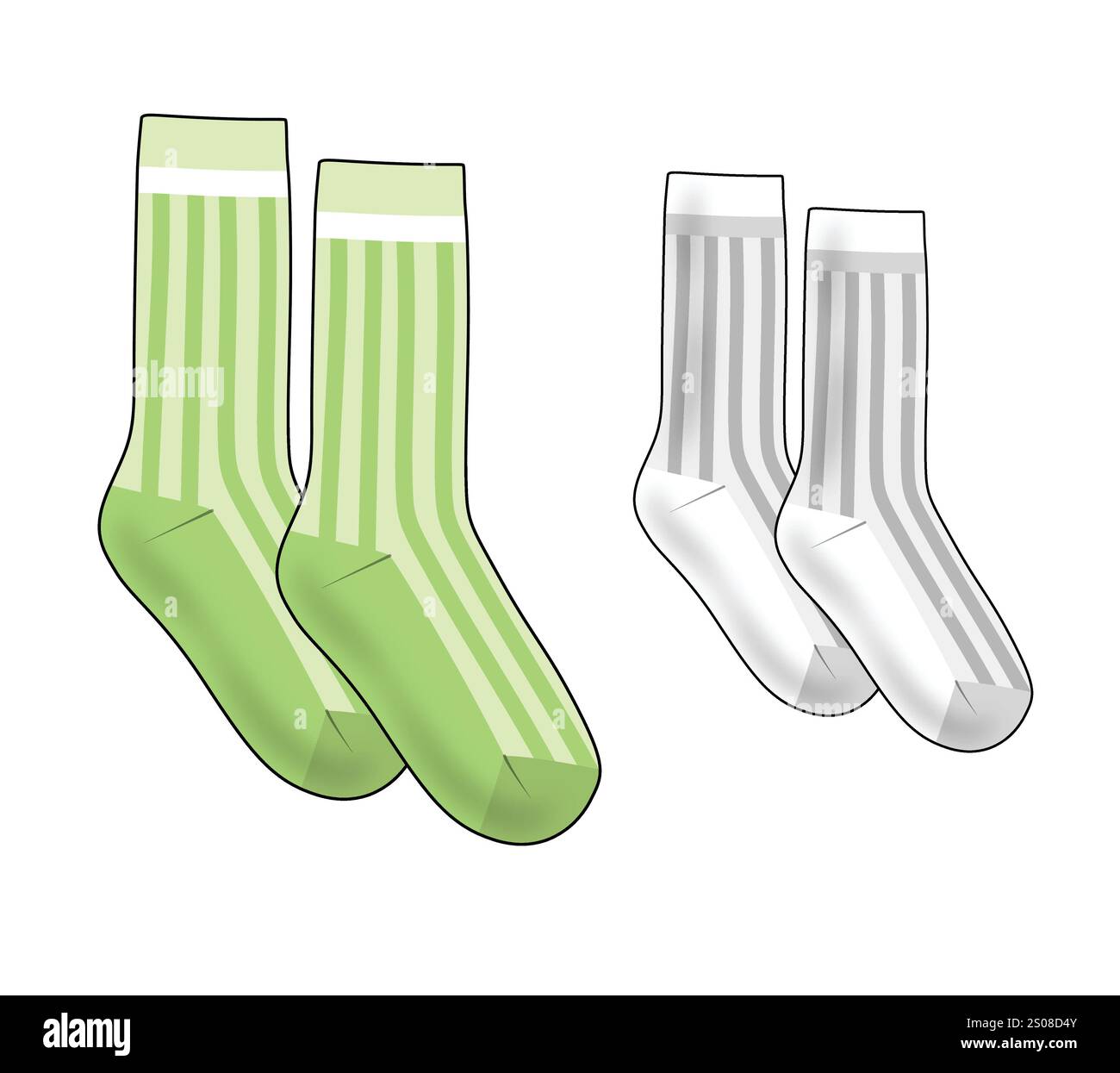 Boys socks flat drawing vector design mockup template Stock Vector ... Boys socks flat drawing vector design mockup template Stock Vector ...