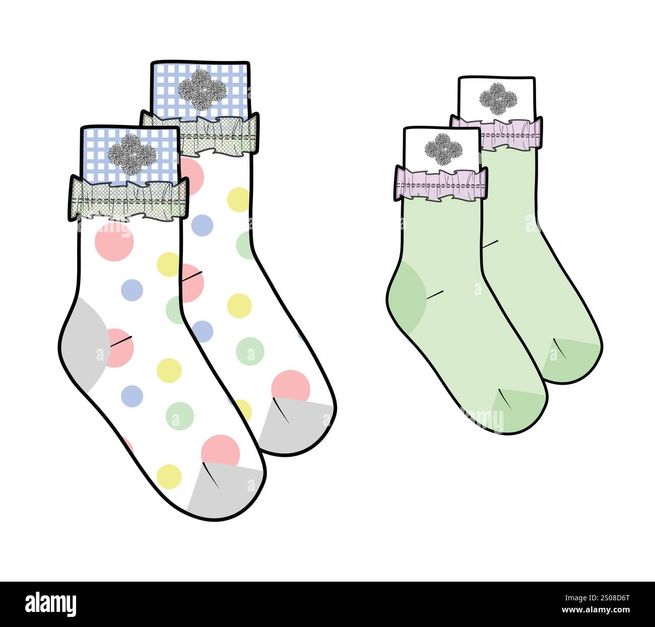 Women ruffle socks hi-res stock photography and images - Alamy