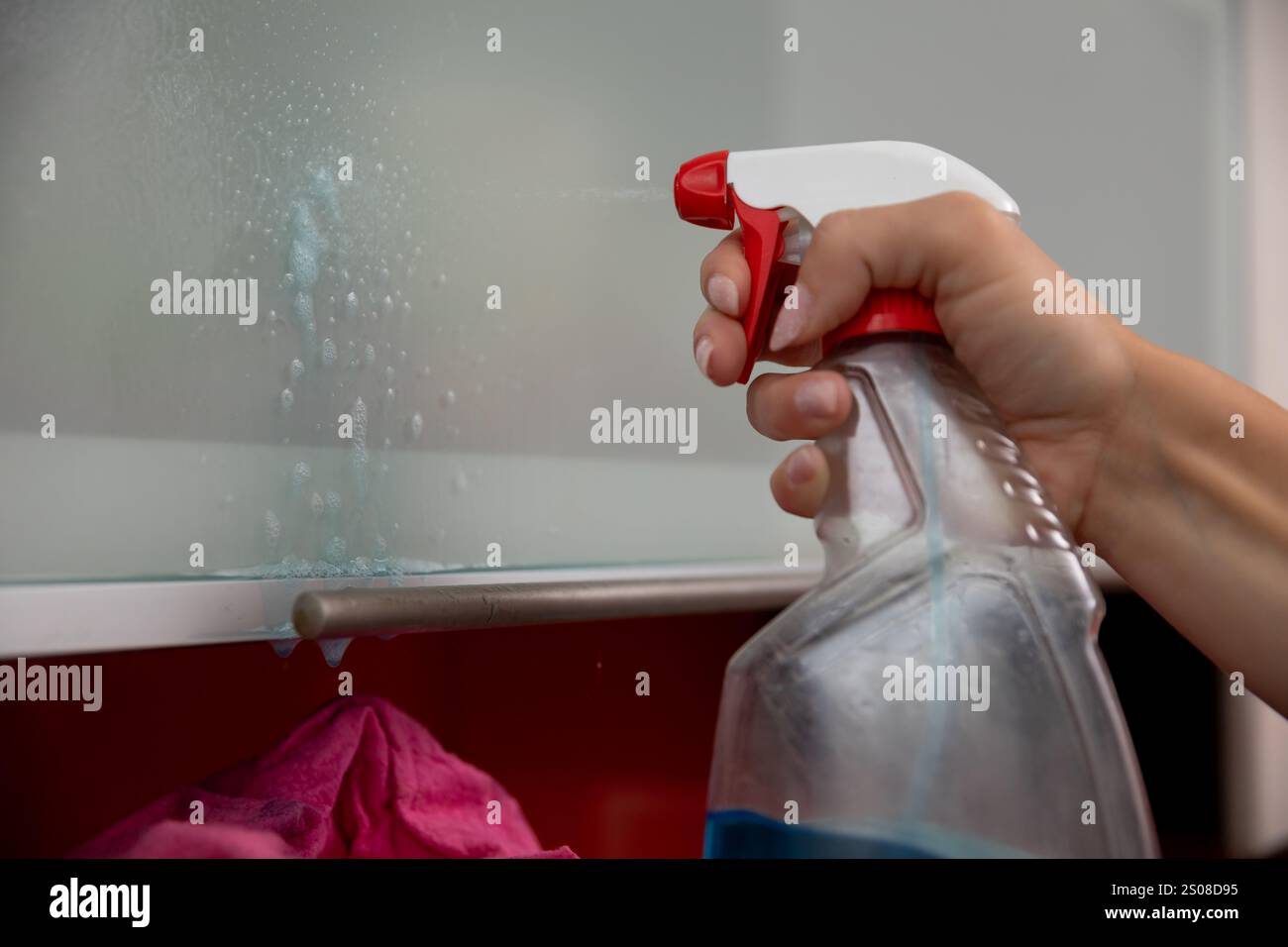 Cleaning the glass surfaces with a spray bottle is an effective and ...