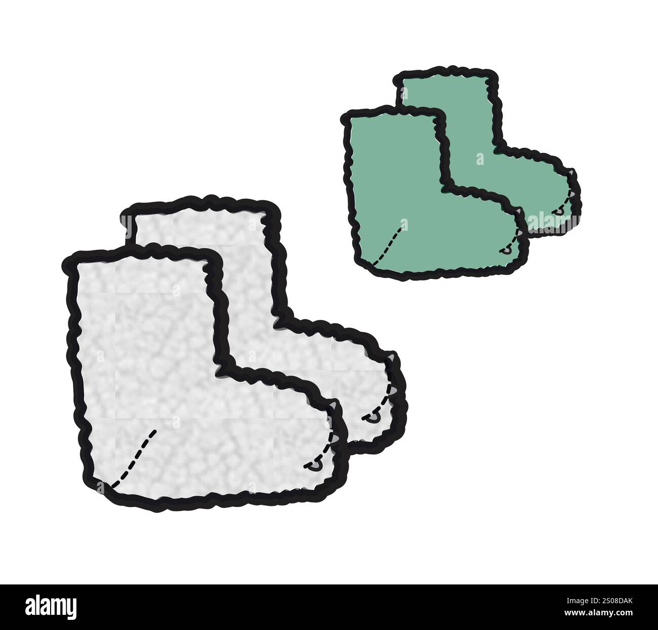 Baby booties clipart Stock Vector Images - Alamy