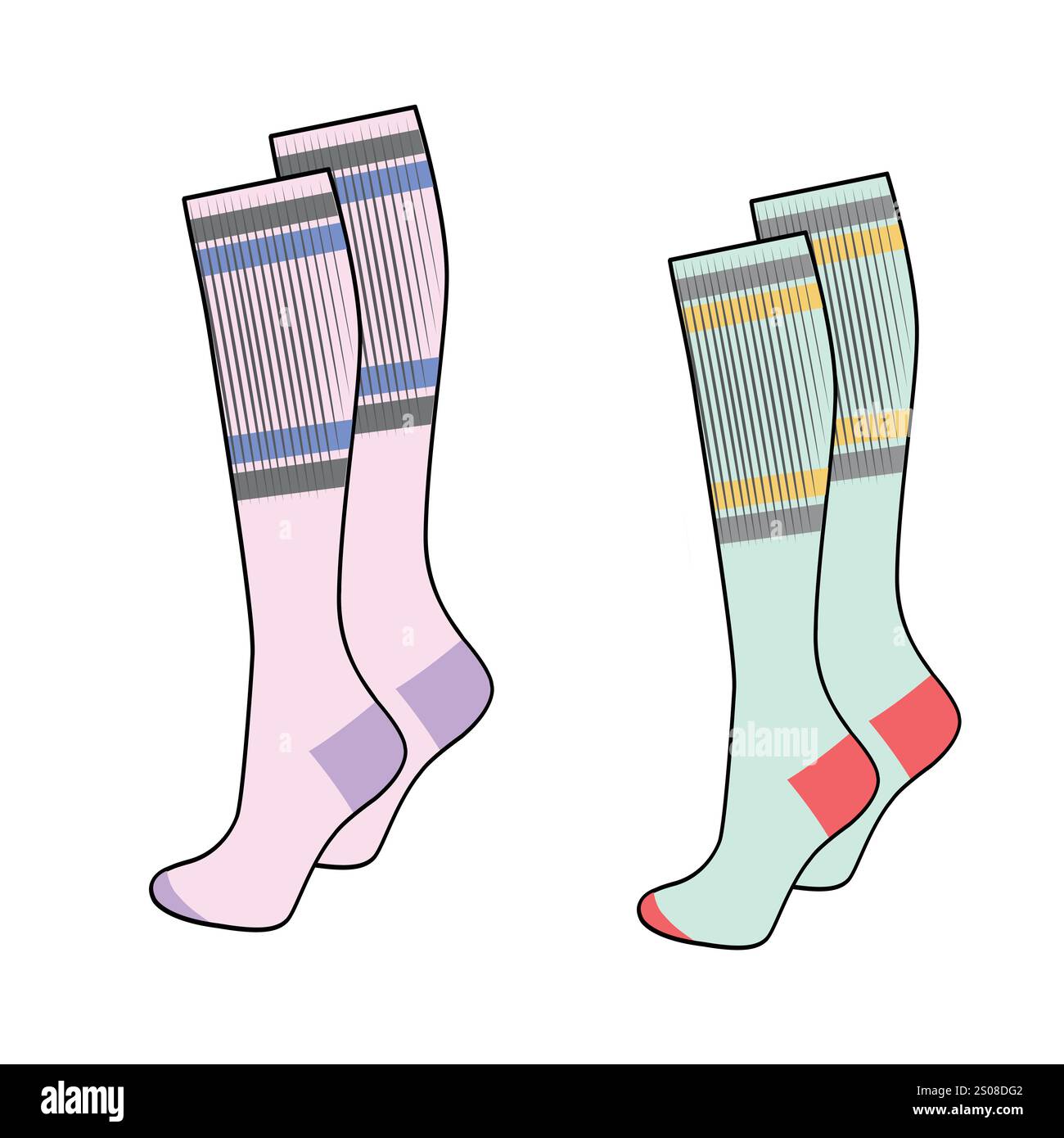 Womens chunky cable knit over the knee socks hi-res stock photography ...