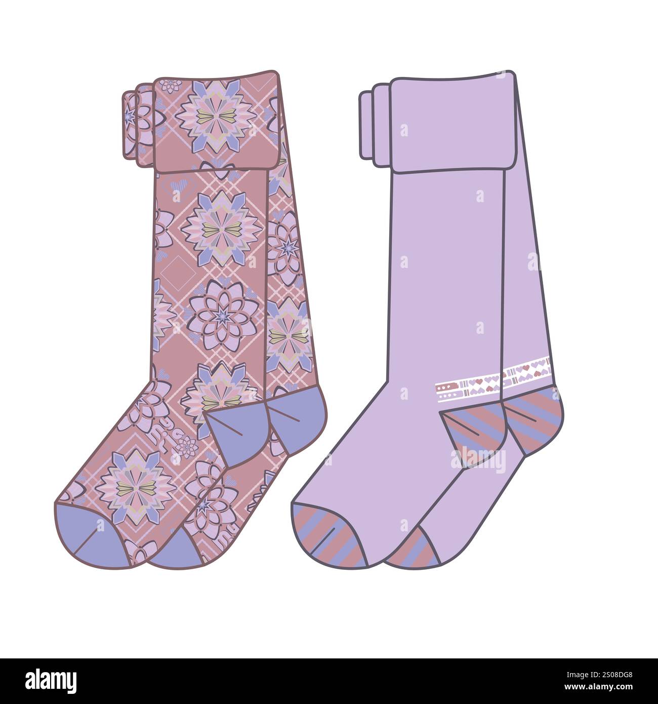 Knee high socks clipart hi-res stock photography and images - Alamy