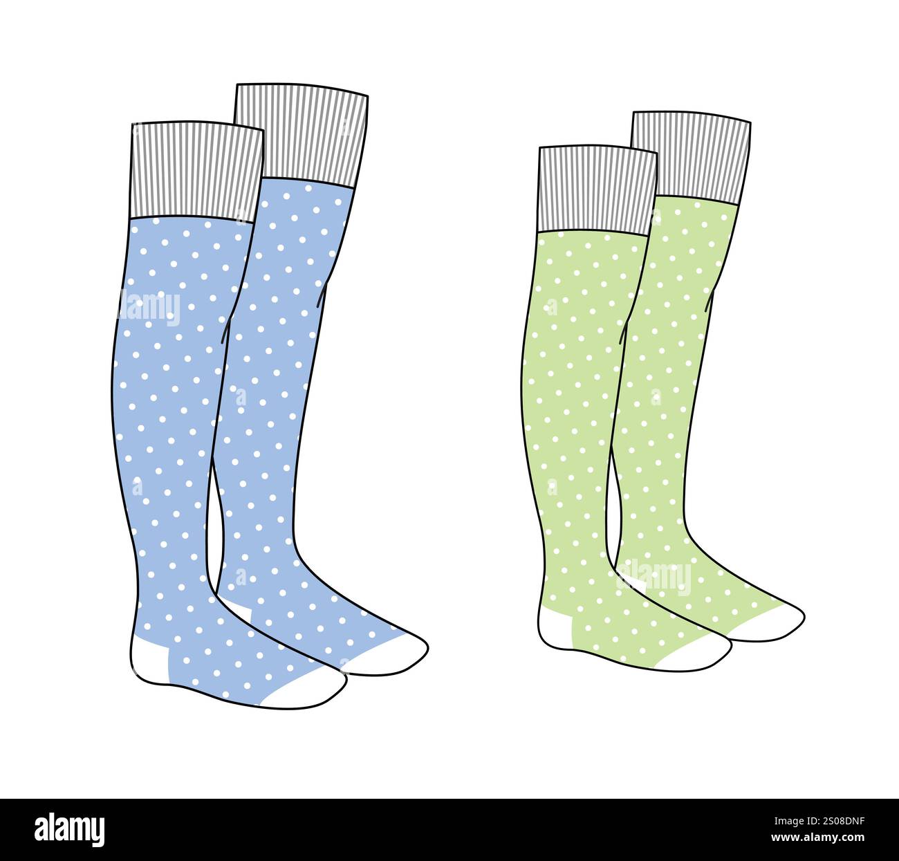 Thigh high socks Stock Vector Images - Alamy