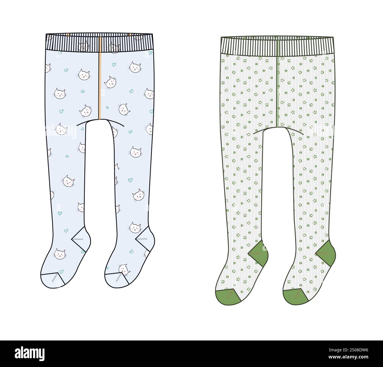 Tights flat sketch hi-res stock photography and images - Alamy