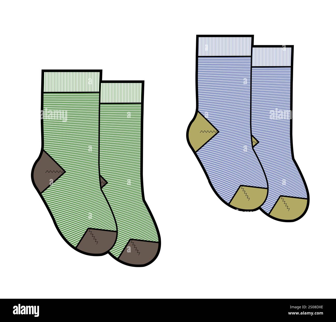 Infant socks drawing Stock Vector Images - Alamy
