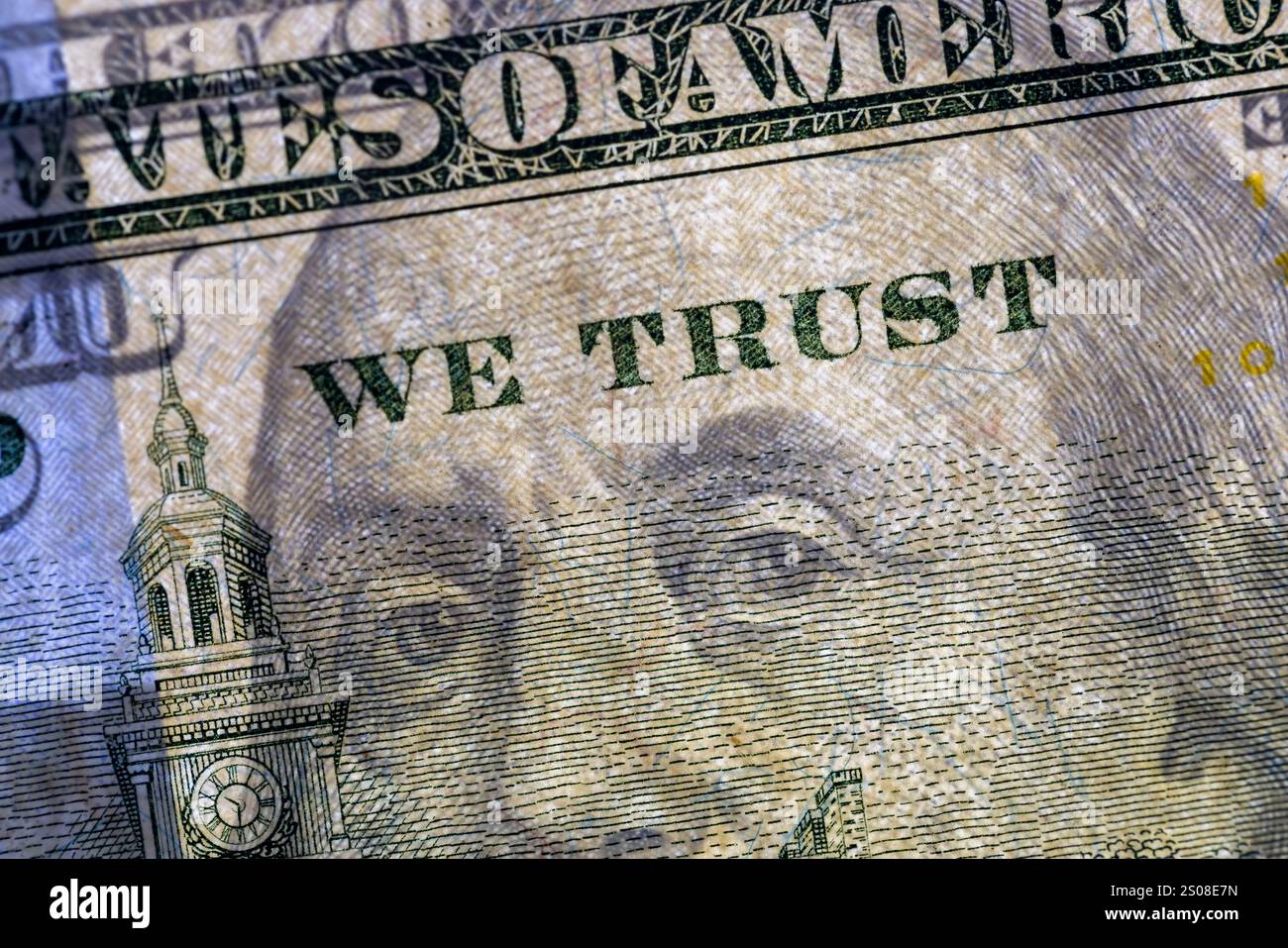 Cash American dollars with a close-up portrait of the president, cash ...