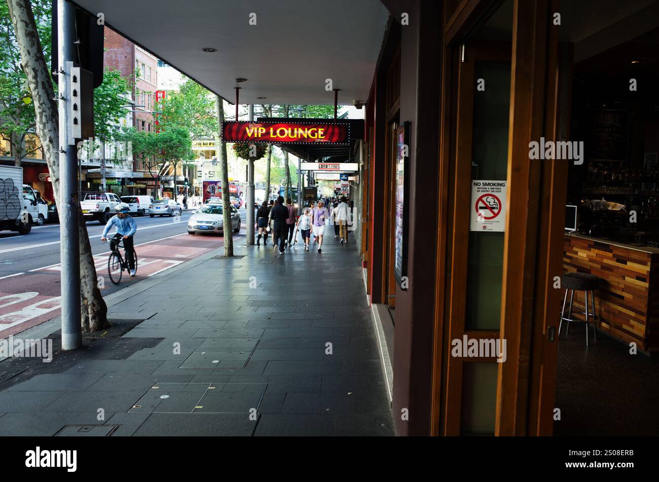 Editorial image of a lively Sydney street, featuring pedestrians ...