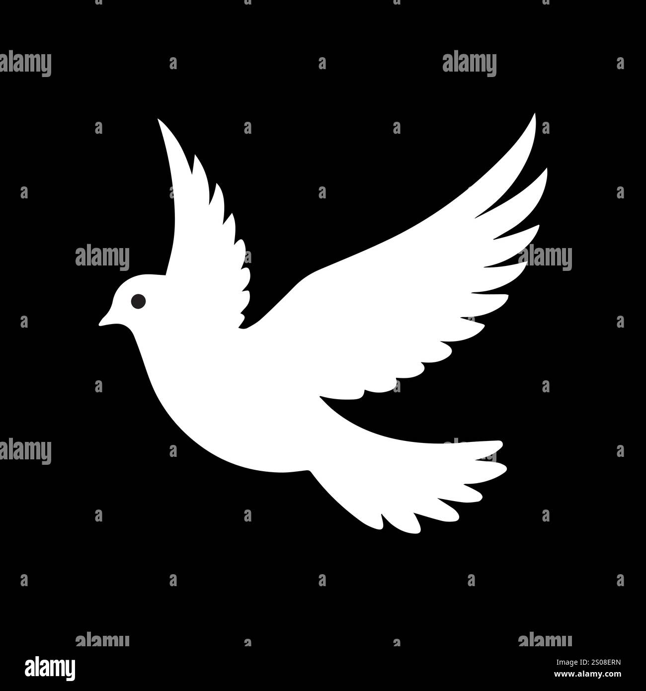 dove icon. bird sign. Animal icon. Symbolic White Dove in Flight ...