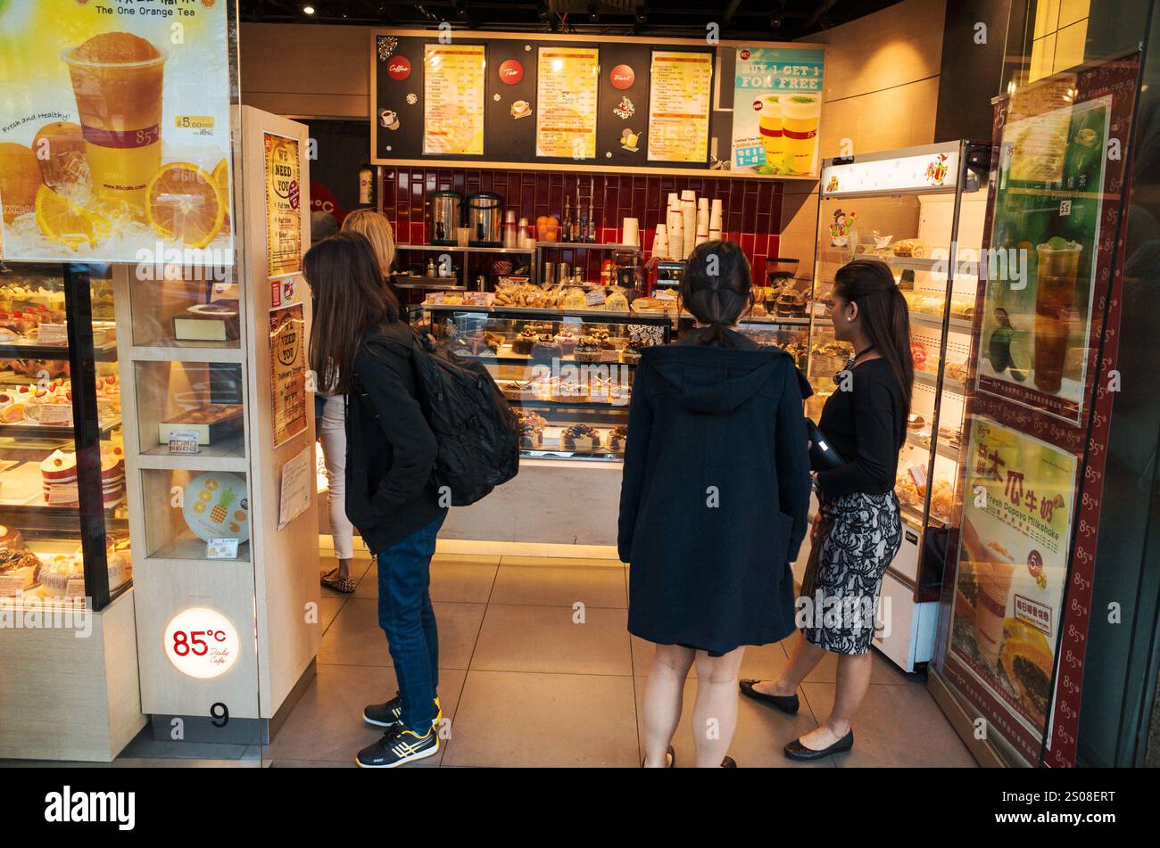 Editorial image of a bustling bakery and cafe in Sydney, with customers ...