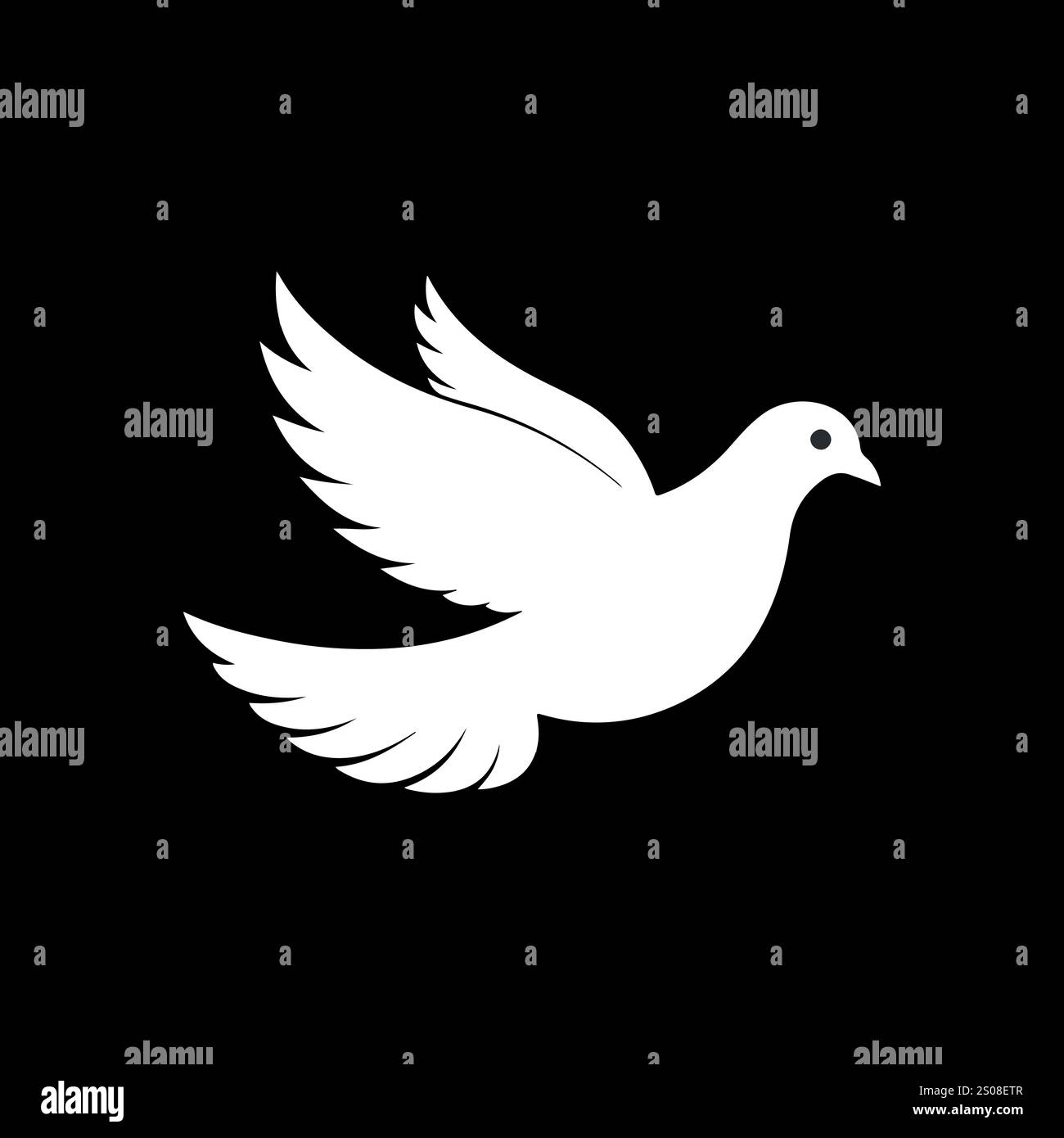 dove icon. bird sign. Animal icon. Symbolic White Dove in Flight ...