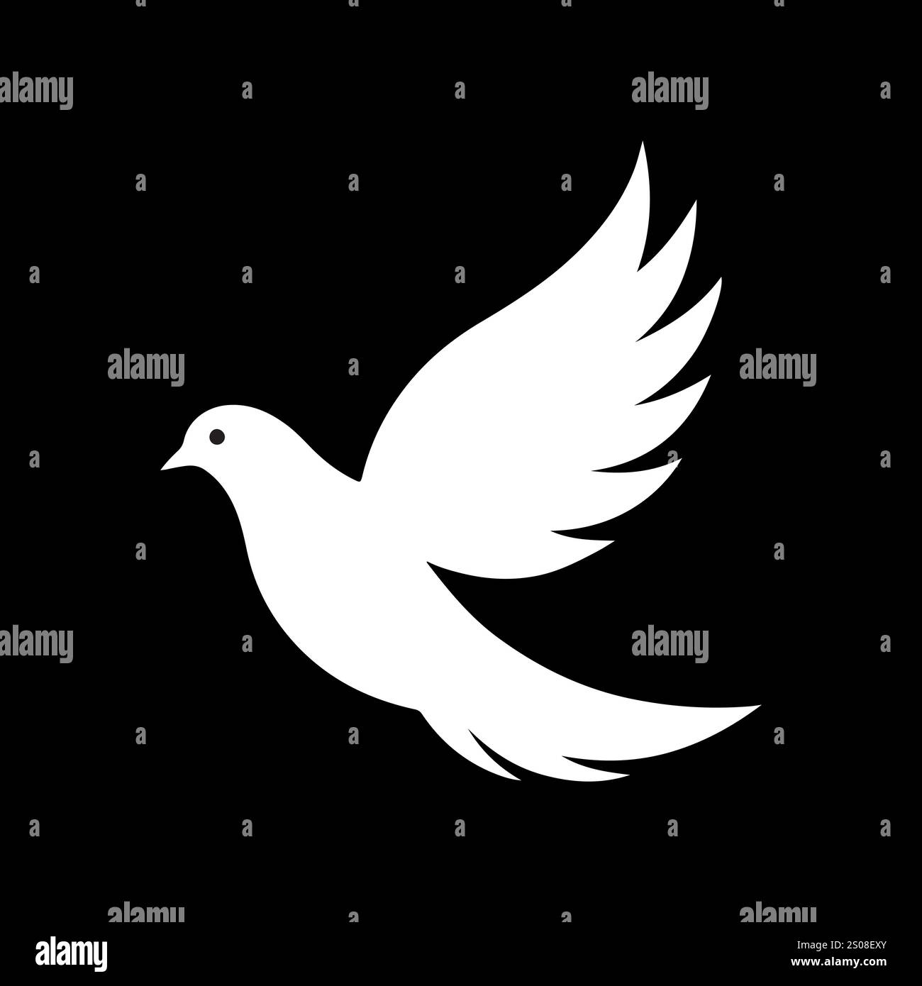 dove icon. bird sign. Animal icon. Symbolic White Dove in Flight ...
