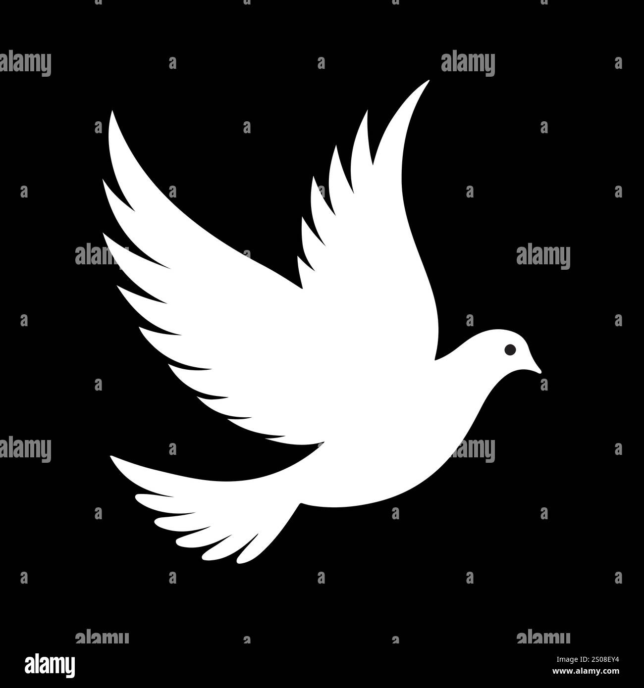 dove icon. bird sign. Animal icon. Symbolic White Dove in Flight ...