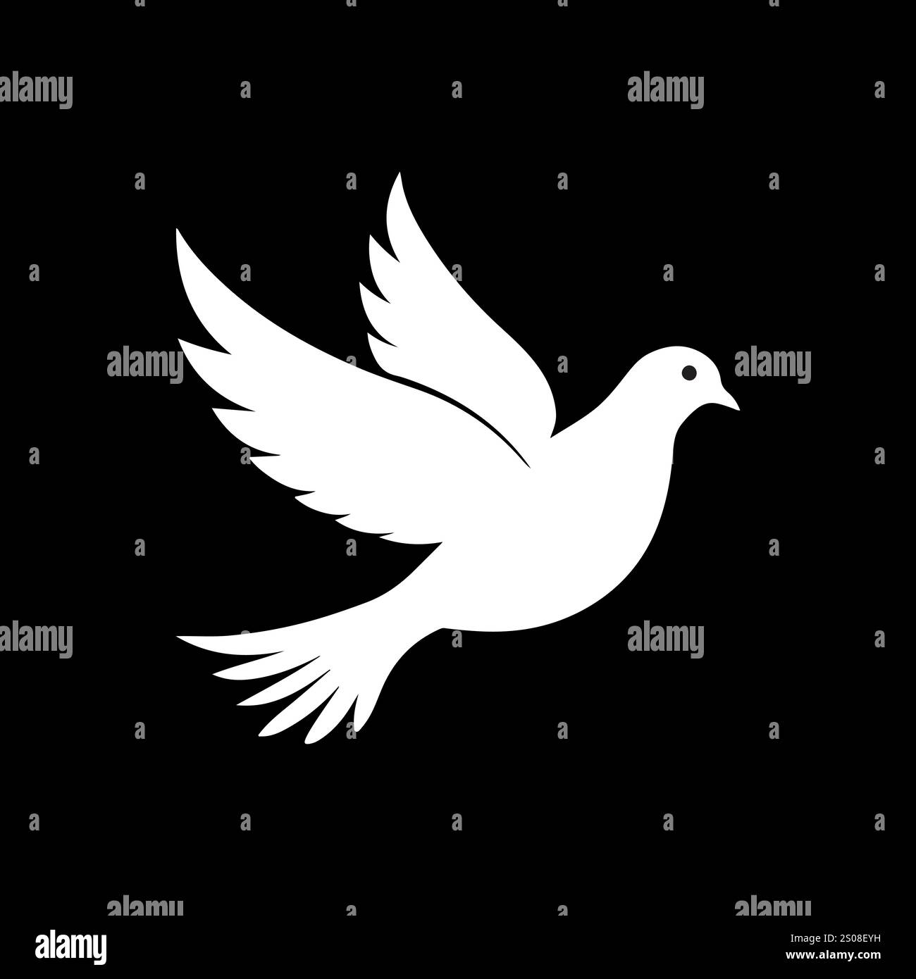 dove icon. bird sign. Animal icon. Symbolic White Dove in Flight ...