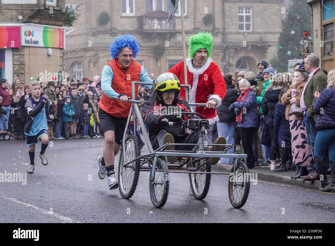 Somerset, Crewkerne, UK. 26th Dec 2024. Boxing Day Pram Race in ...