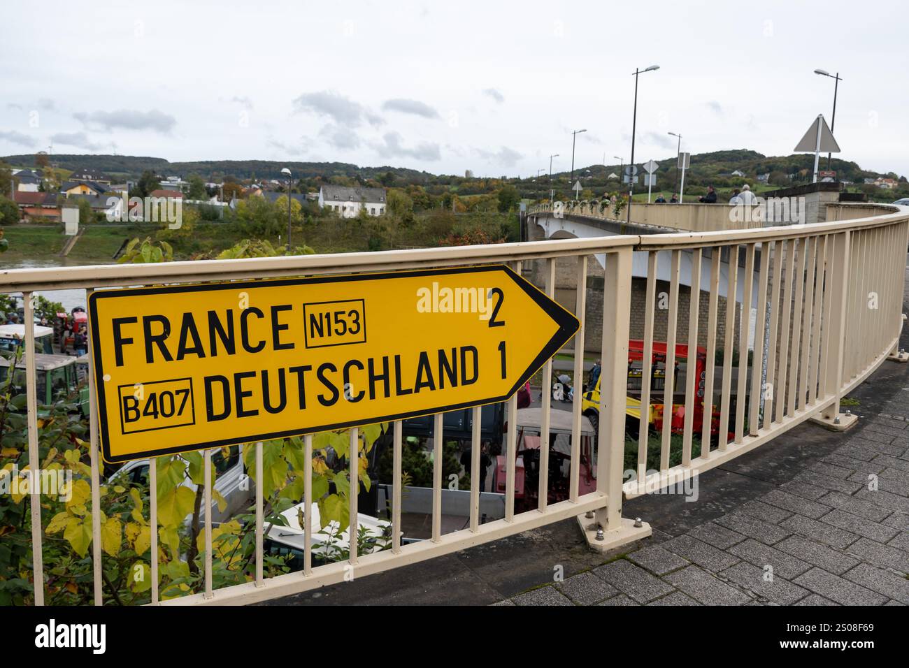 Transport infrastructure in Europe, road signs, directions, country ...