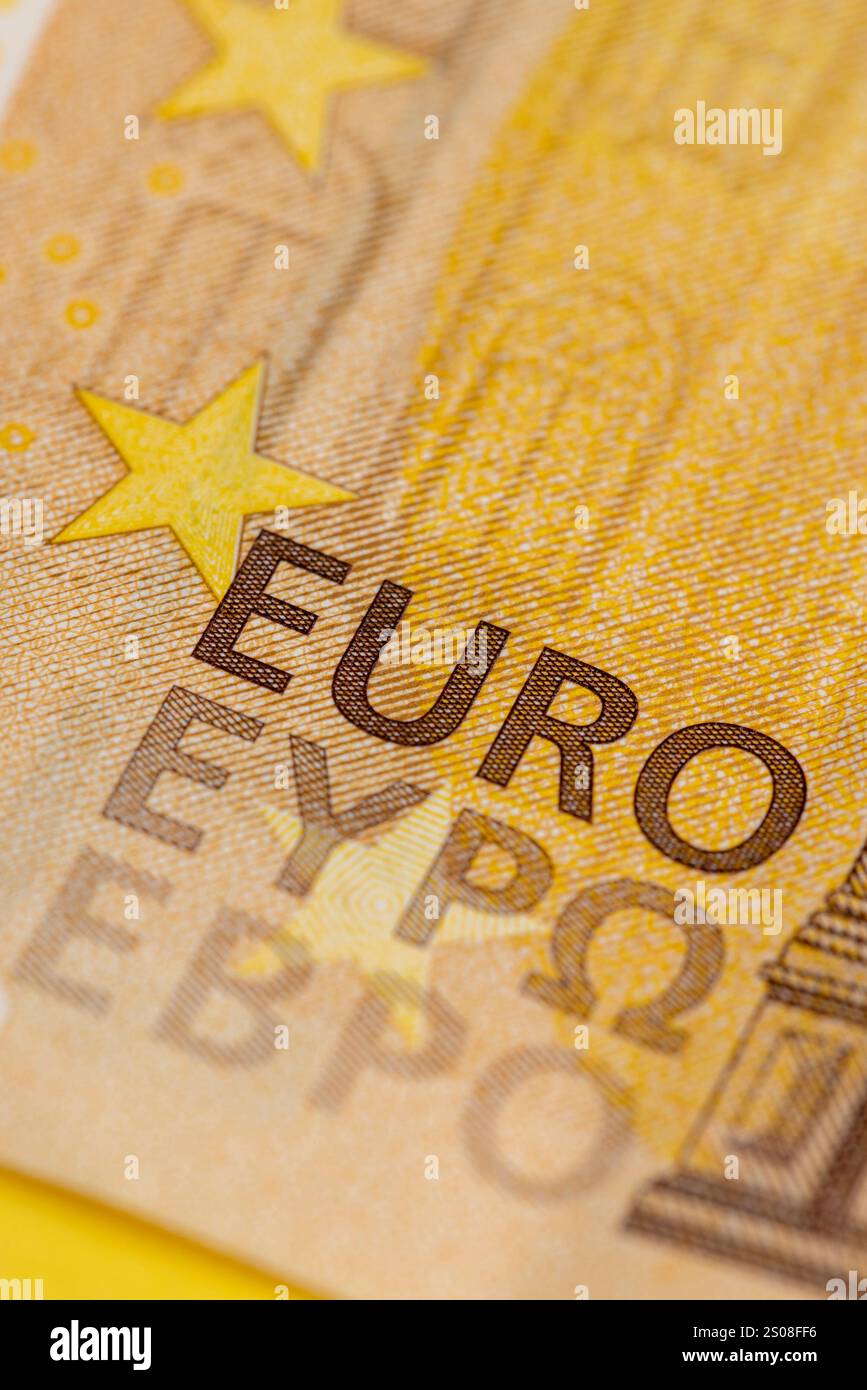 the new 50 euro, authentic fifty euro European Union close-up Stock ...