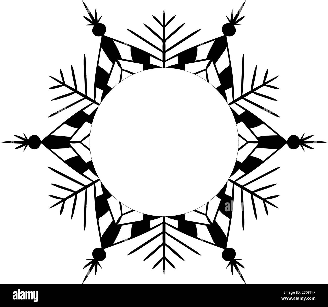 Snow frame in shape Stock Vector Images - Alamy