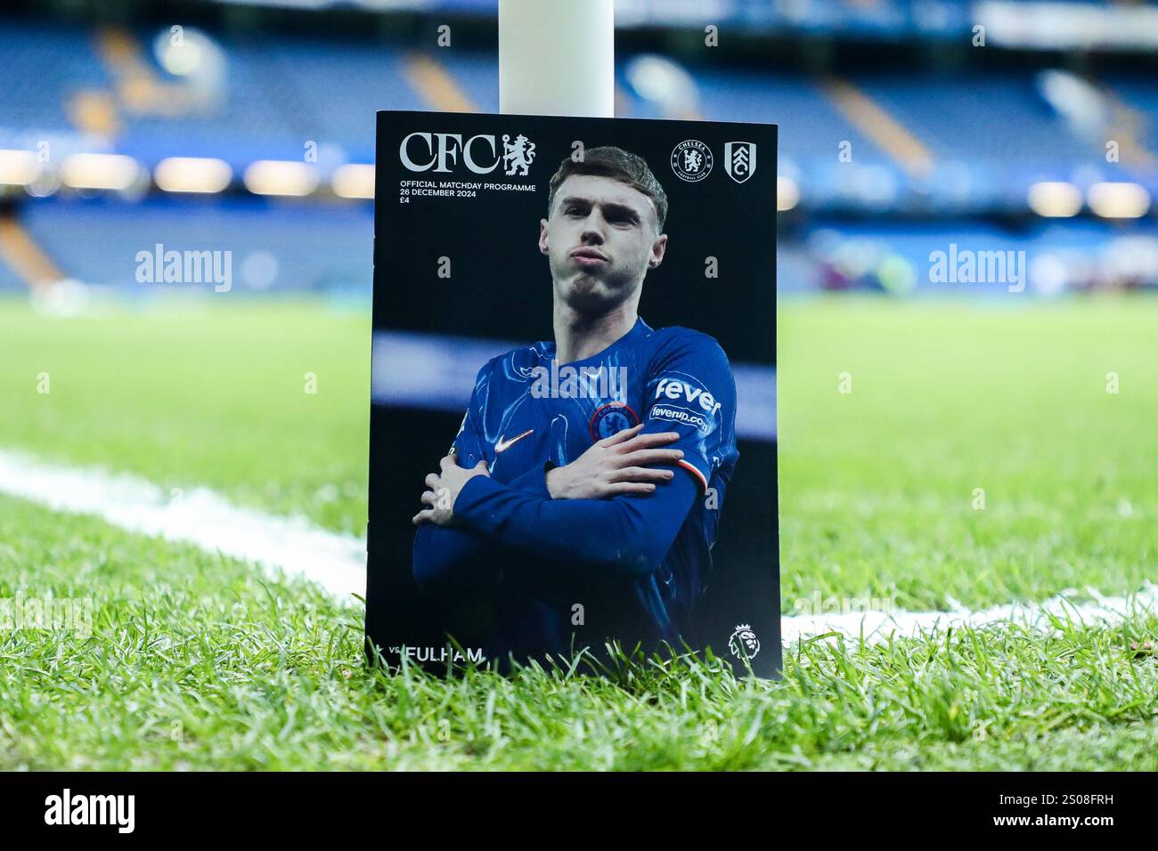 A detailed view of the match ay programme prior to the Premier League ...