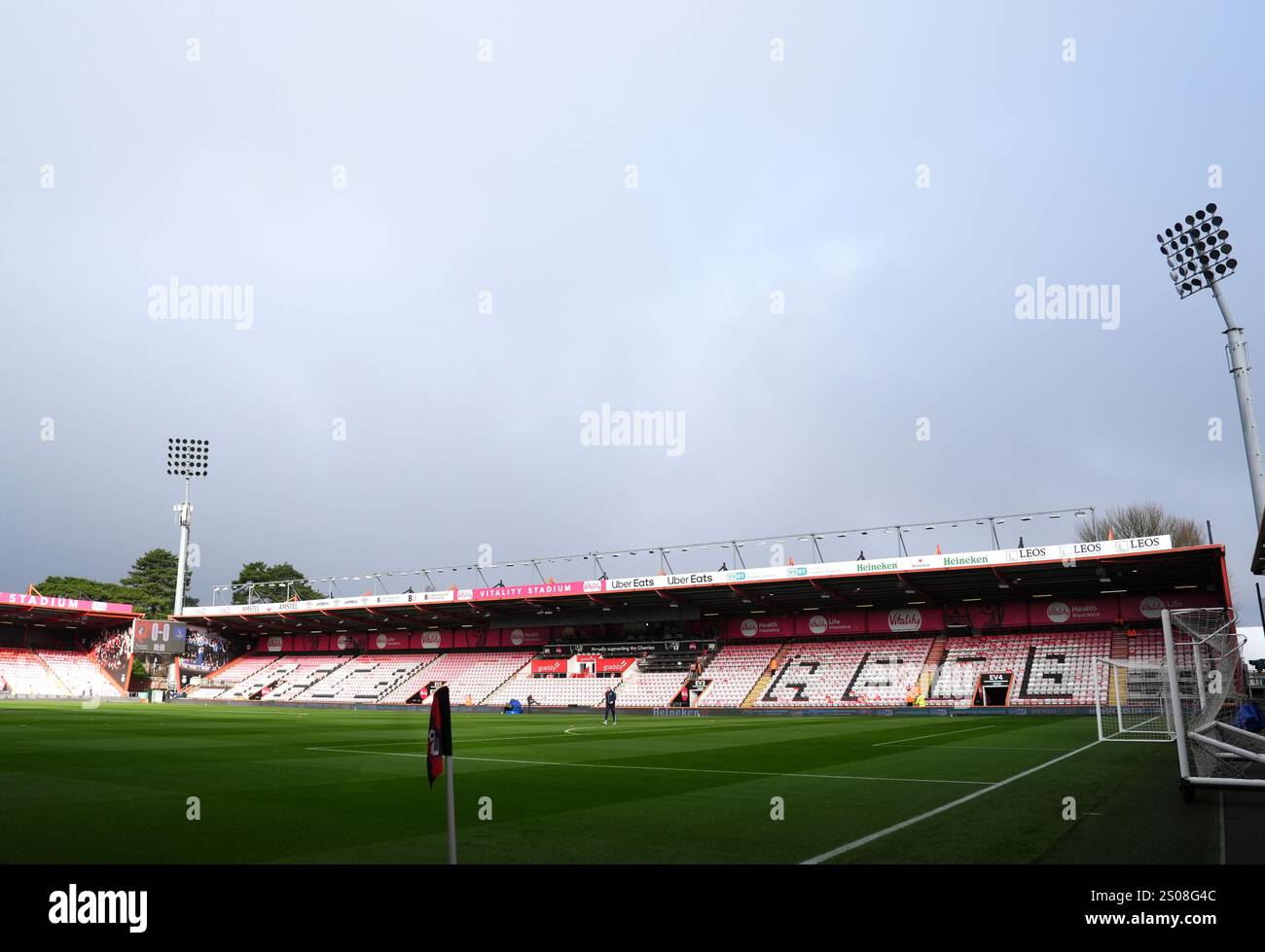 A general view of the pitch and stands ahead of the Premier League ...
