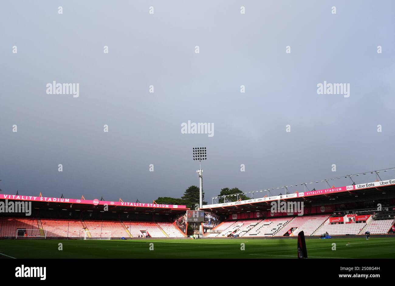 A general view of the pitch and stands ahead of the Premier League ...