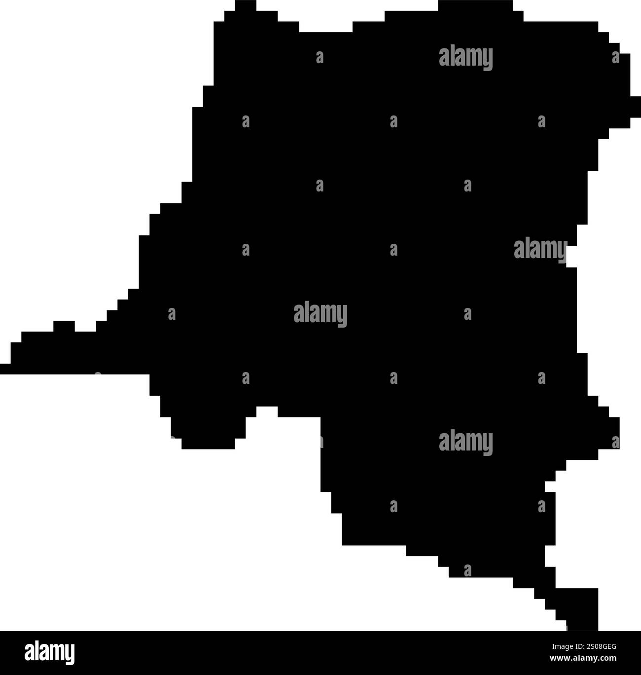 Pixelated world map icons in 8-bit style, featuring over 190 countries ...