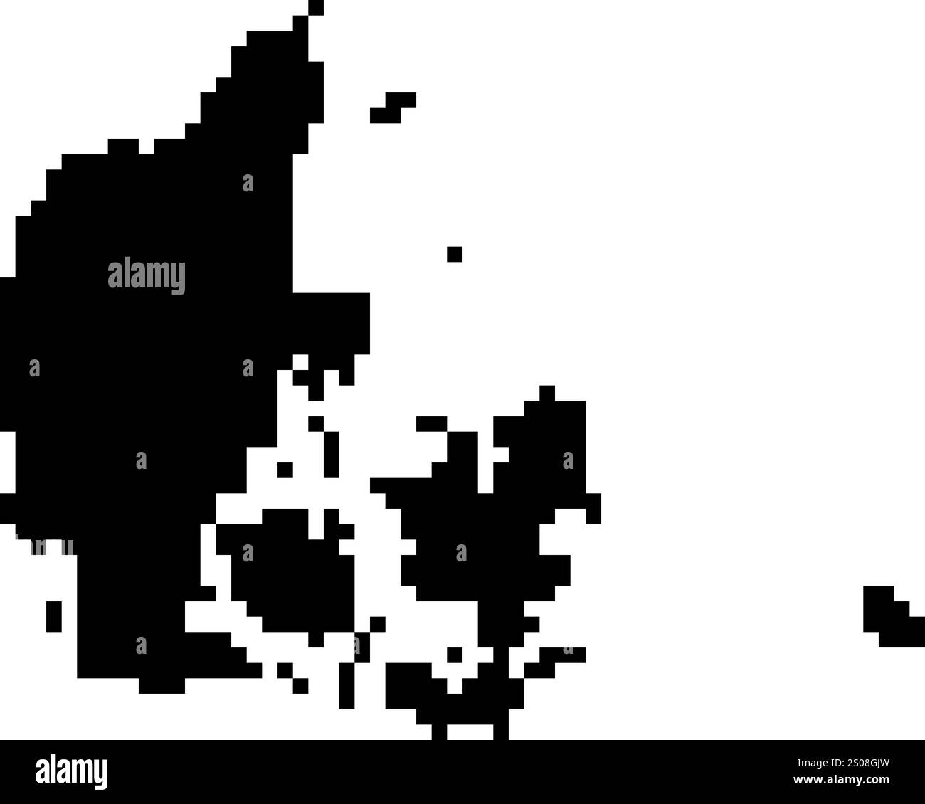 Pixelated world map icons in 8-bit style, featuring over 190 countries ...