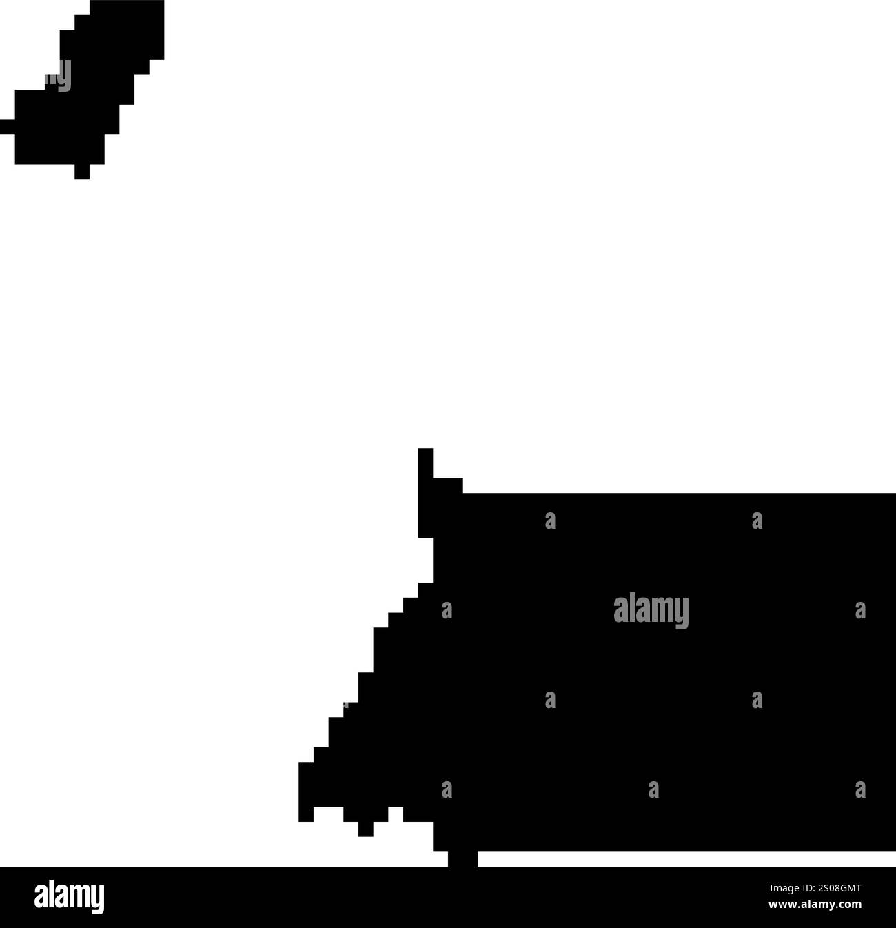 Pixelated world map icons in 8-bit style, featuring over 190 countries ...