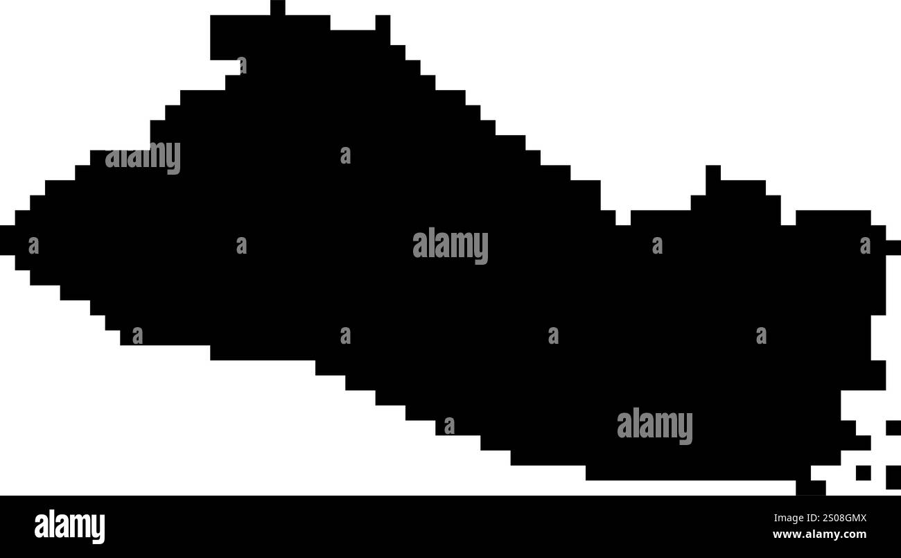 Pixelated world map icons in 8-bit style, featuring over 190 countries ...