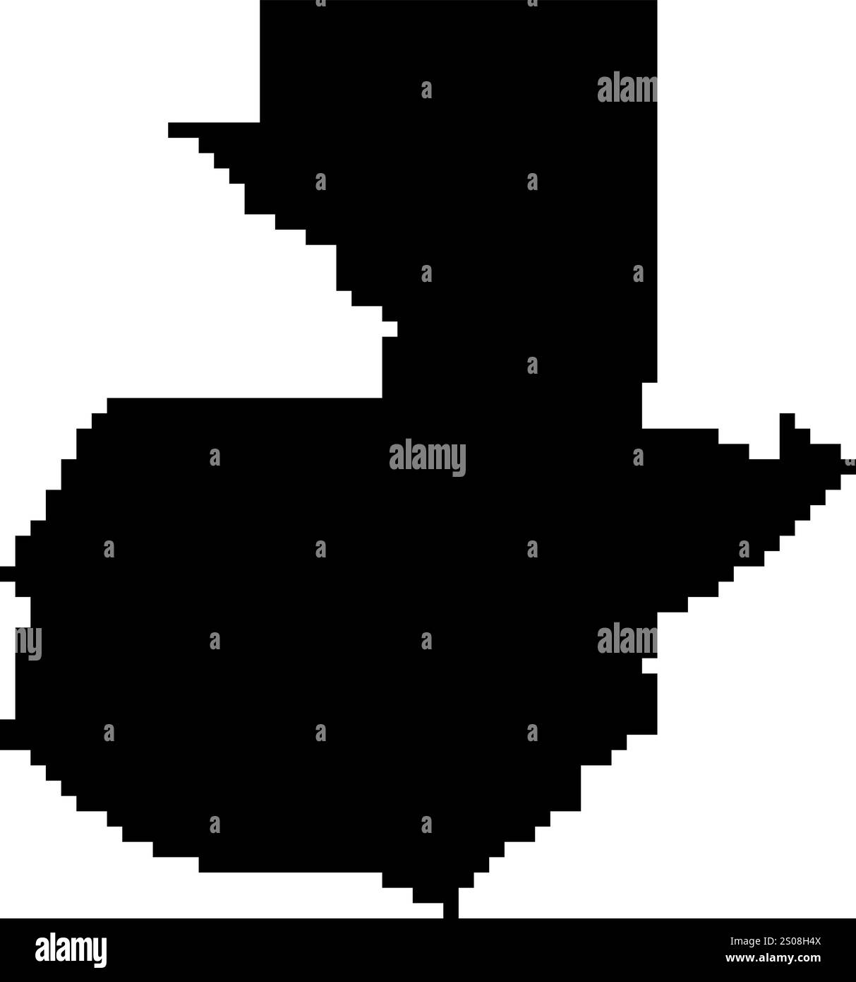 Pixelated world map icons in 8-bit style, featuring over 190 countries ...