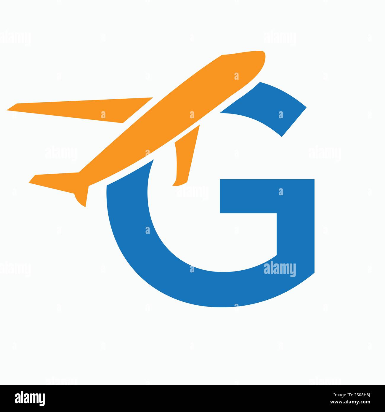 Initial Letter G Airplane Logo Concept For Travel Symbol And ...