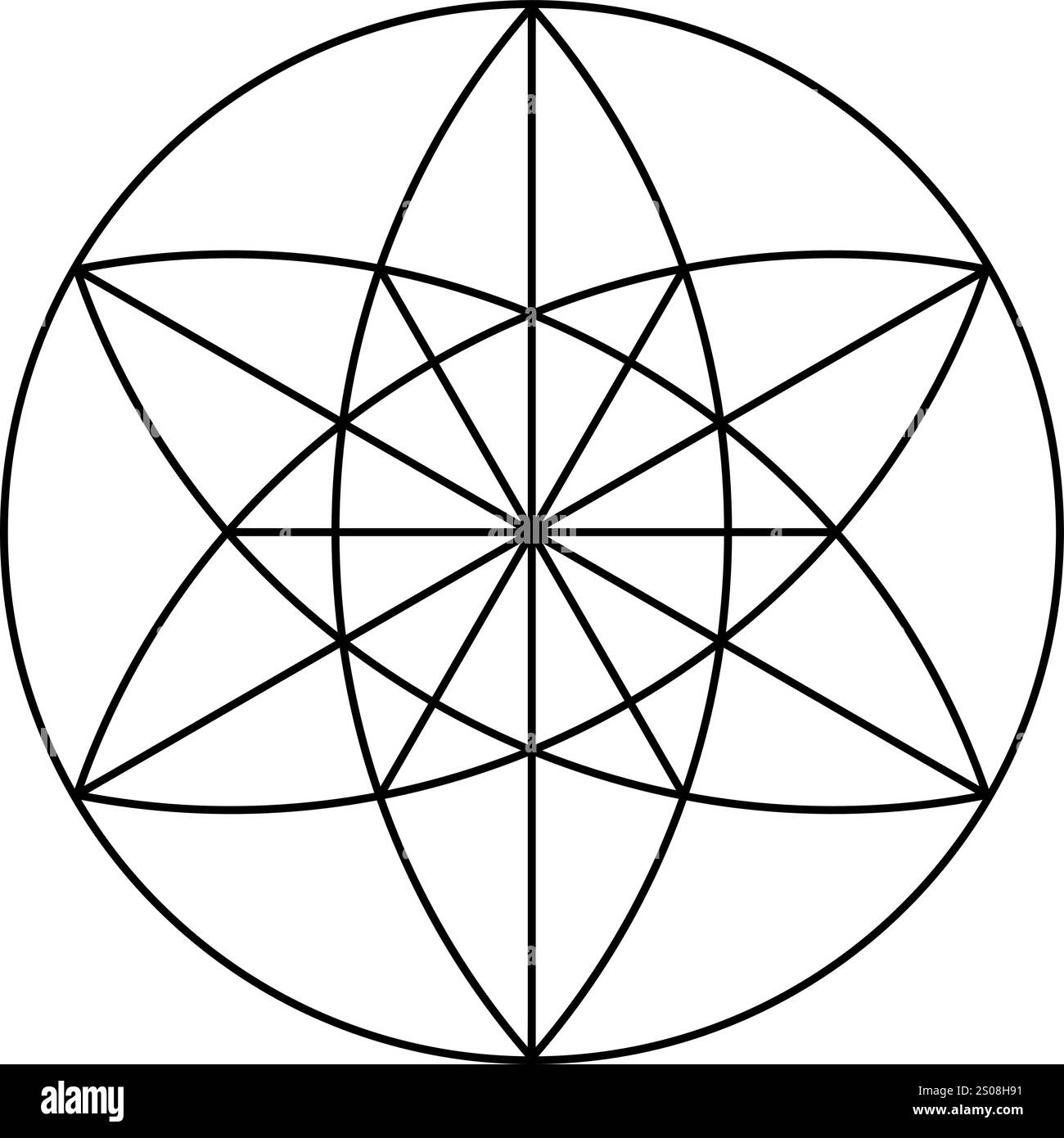 Vector equilibrium symbol isolated on white background. Sacred geometry ...