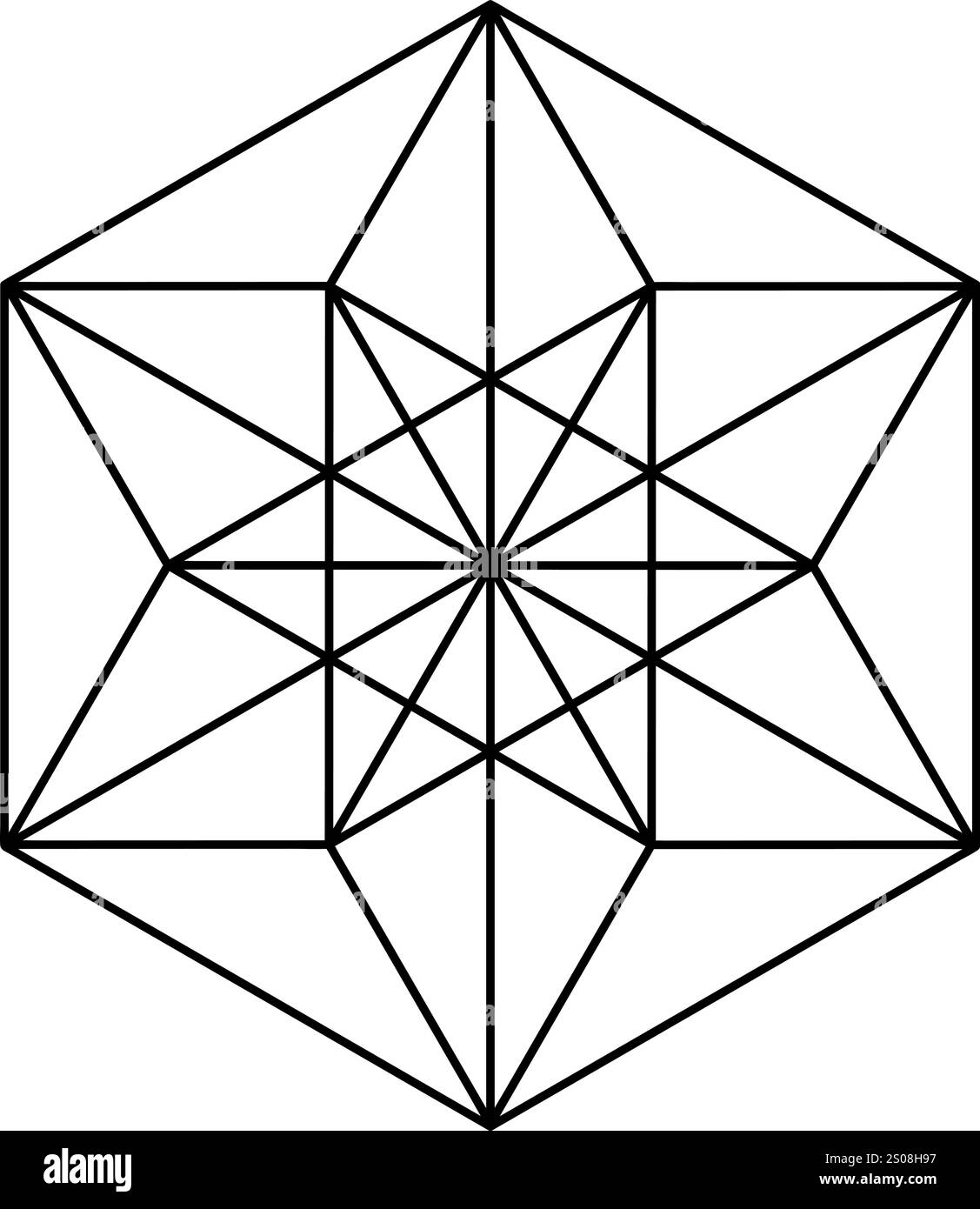 Vector equilibrium symbol isolated on white background. Sacred geometry ...