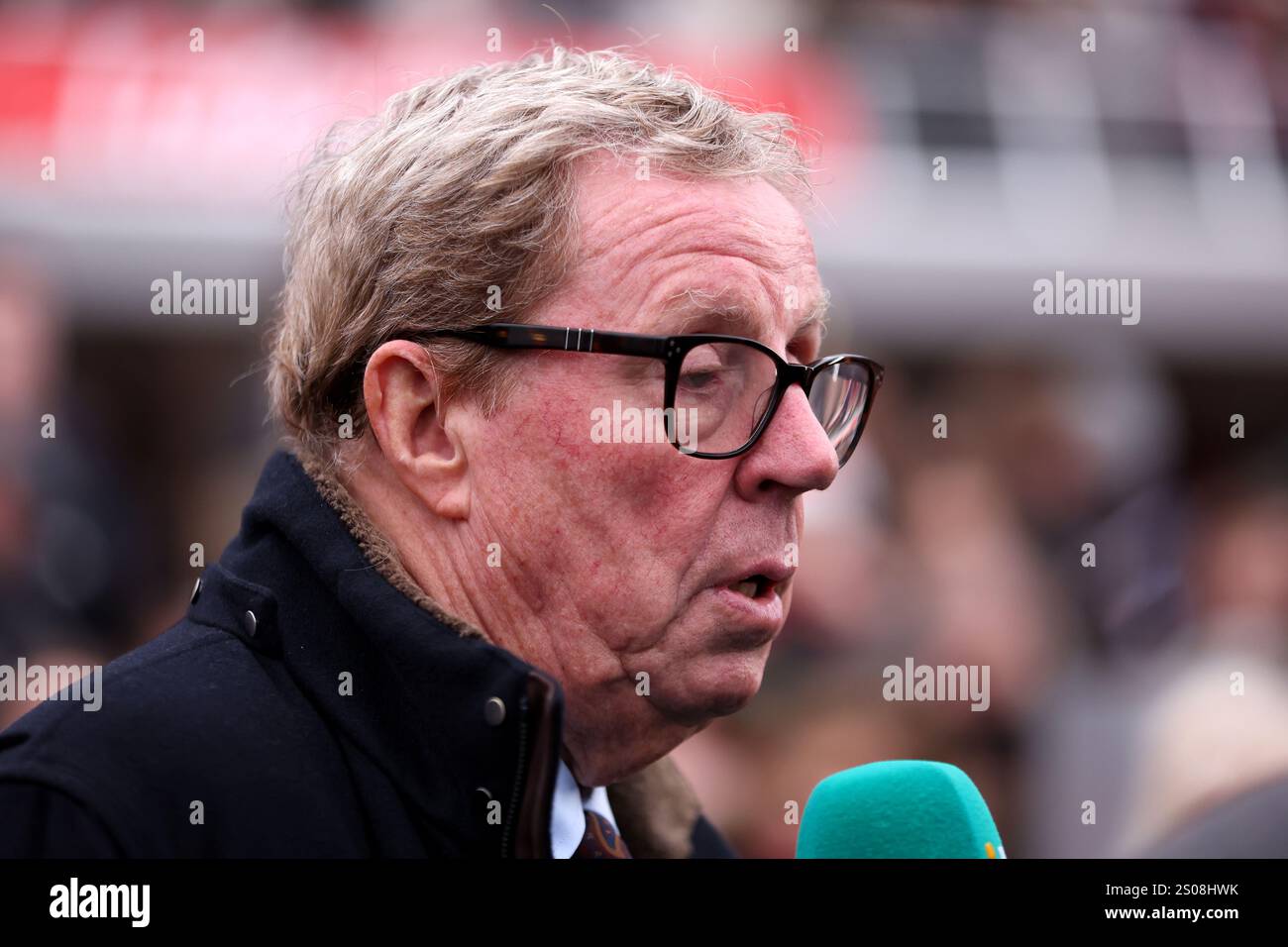 Harry Redknapp being interviewed by itv Racing on King George VI Chase ...