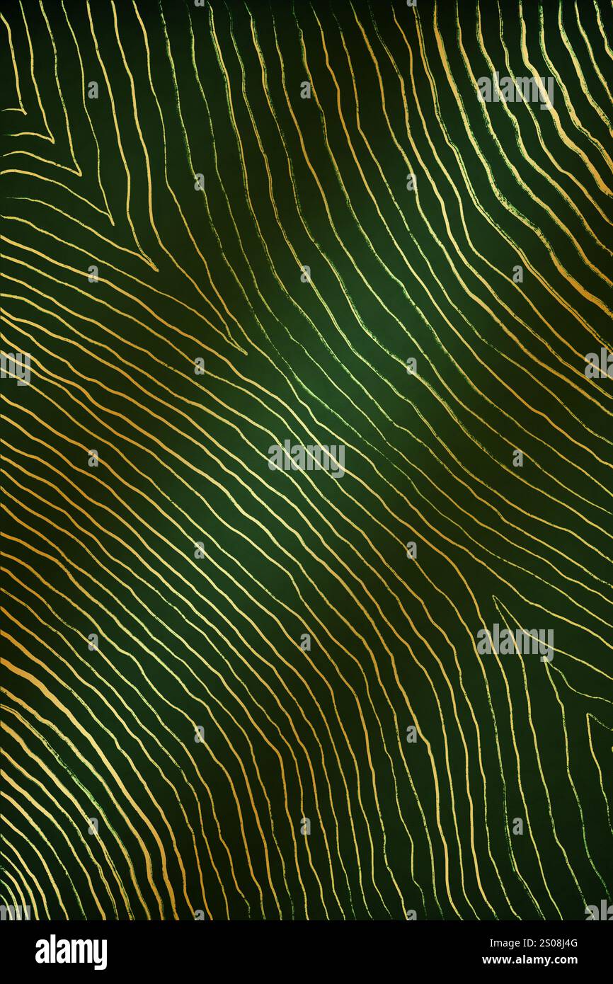 Abstract line art texture, minimalist line art pattern, green gold line ...