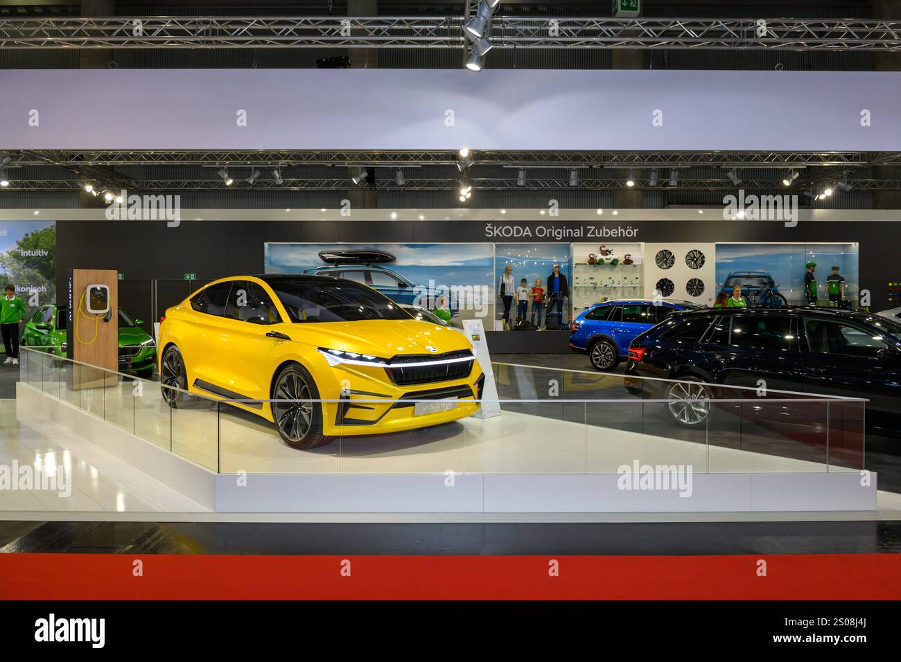 vienna, austria, 15 jan 2020, autoshow, skoda vision iV, electric ...