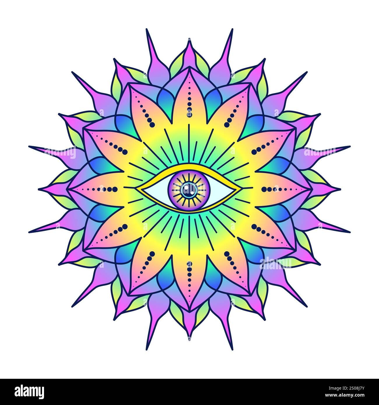 Geometric mandala with an all seeing eye Stock Vector Image & Art - Alamy