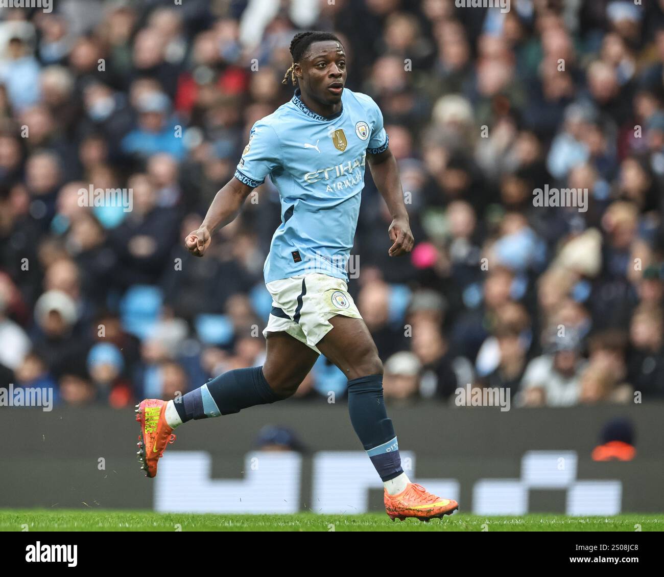 Jeremy Doku of Manchester City during the Premier League match ...