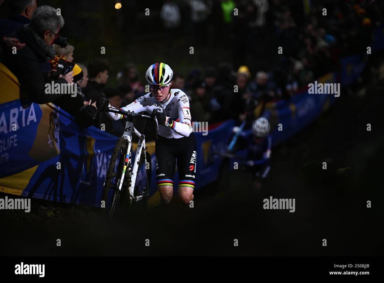 Dutch Fem Van Empel pictured in action during the women's elite race of ...