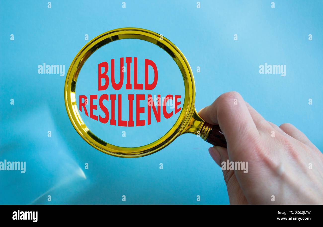 Build resilience symbol. Wooden blocks with words Build resilience ...