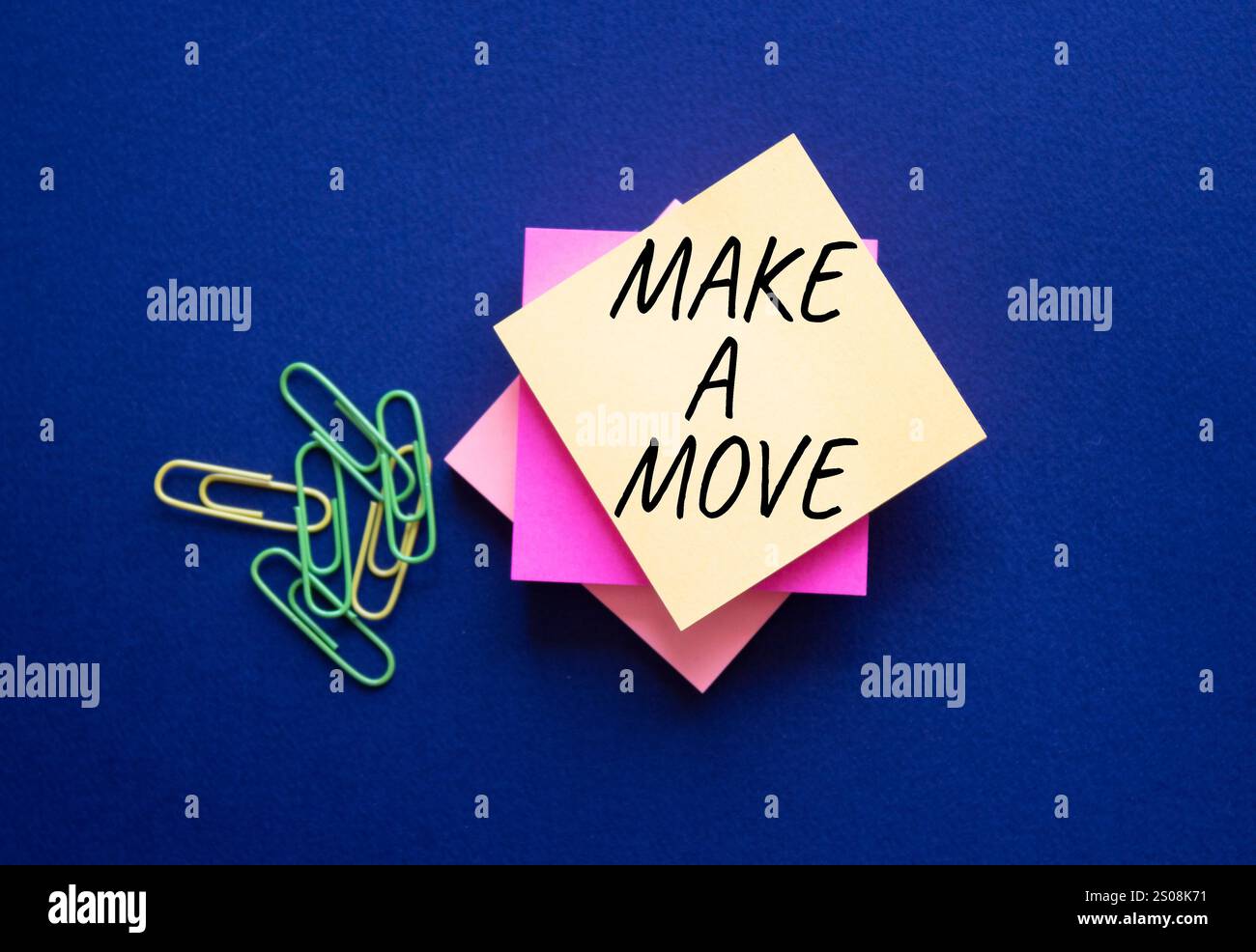 Make a Move symbol. Steaky Notes with Concept words Make a Move ...