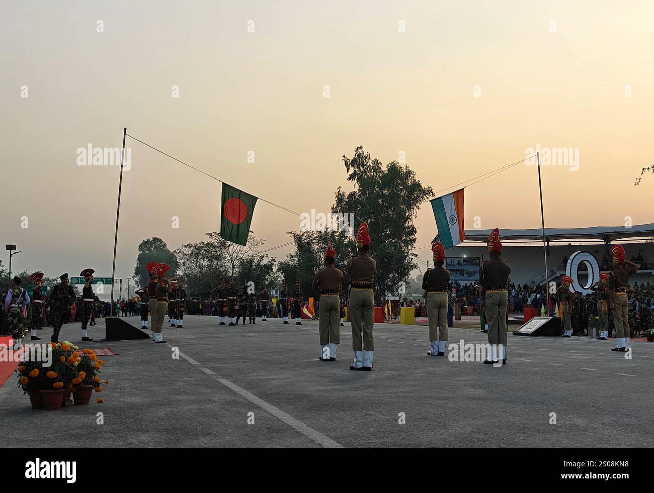 Siliguri, India. 25th Dec, 2024. Joint Retreat Parade of Indian Border ...