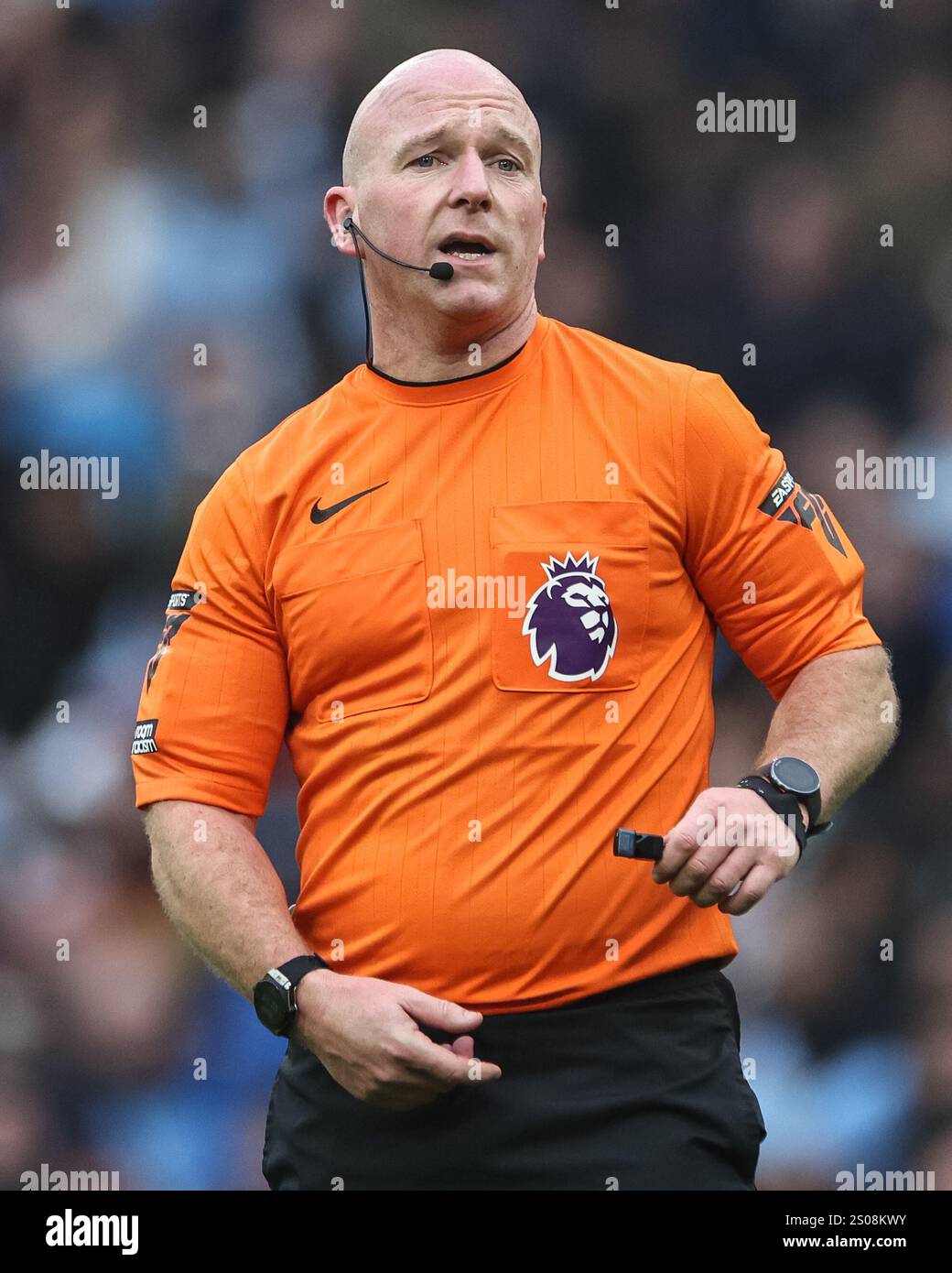 Referee Simon Hooper during the Premier League match Manchester City vs ...