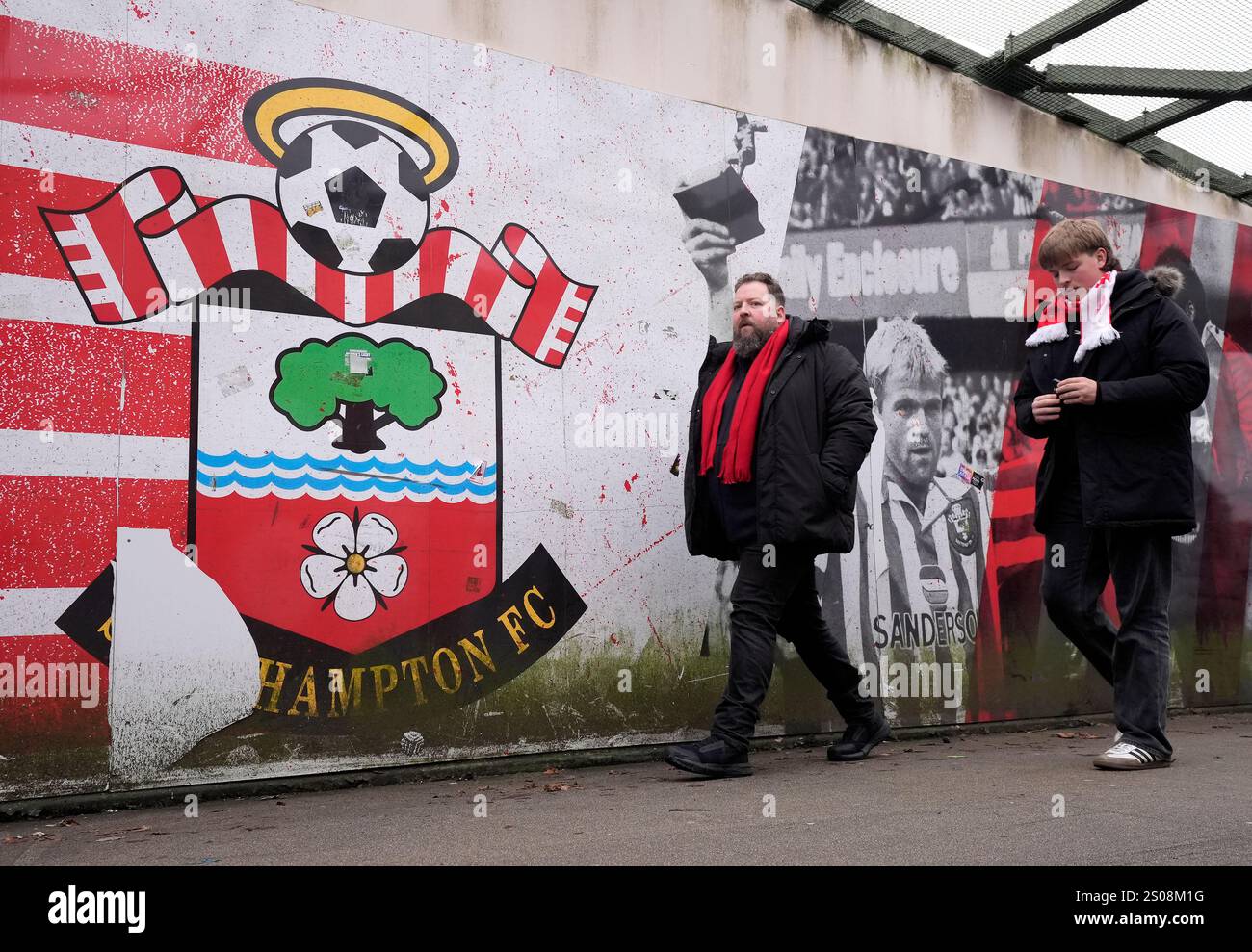Southampton Fans Arrive Ahead Of The Premier League Match At St Mary S